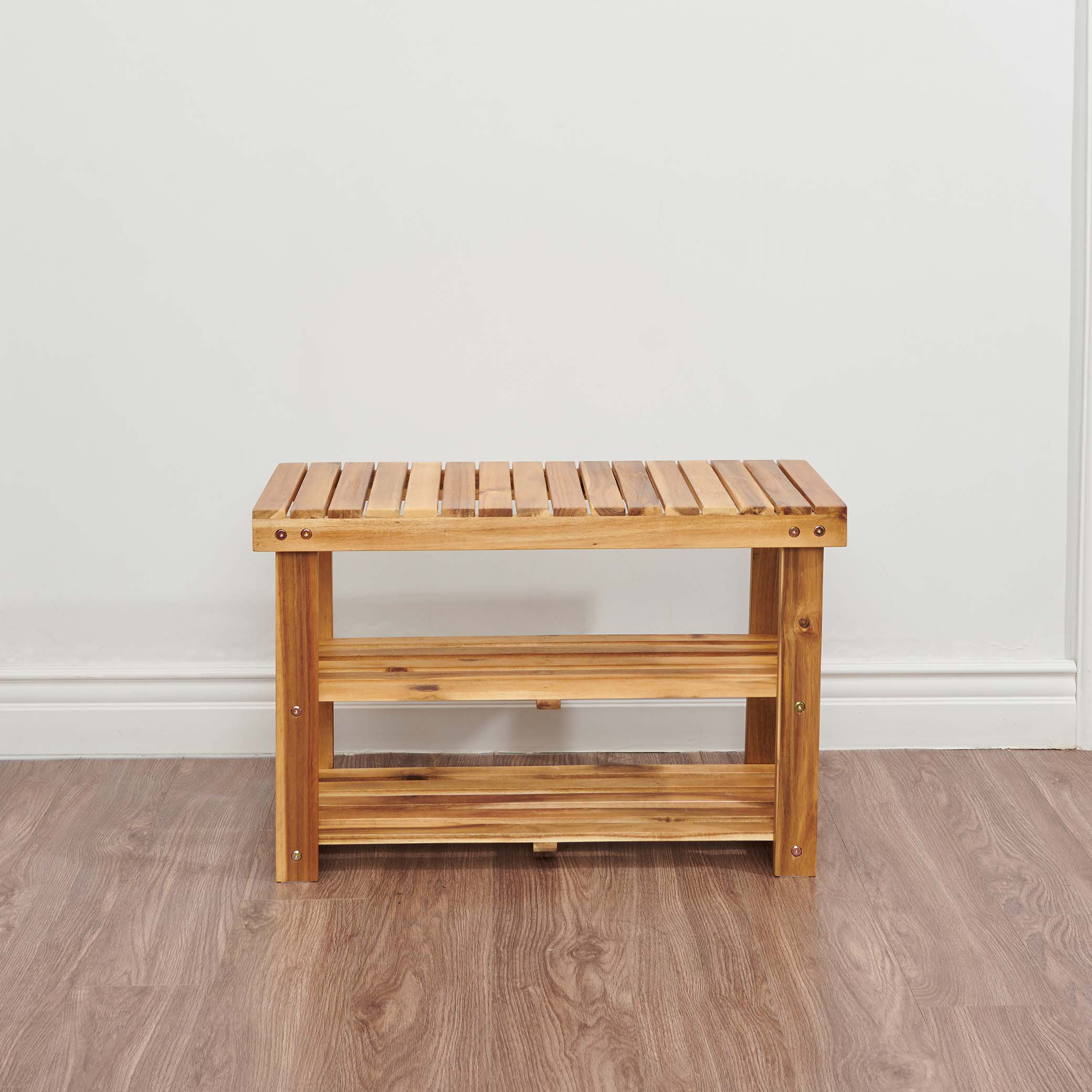 Ophelia & Co. Acacia Wood Shoe Rack Bench Strong Weight Bearing Upto ...