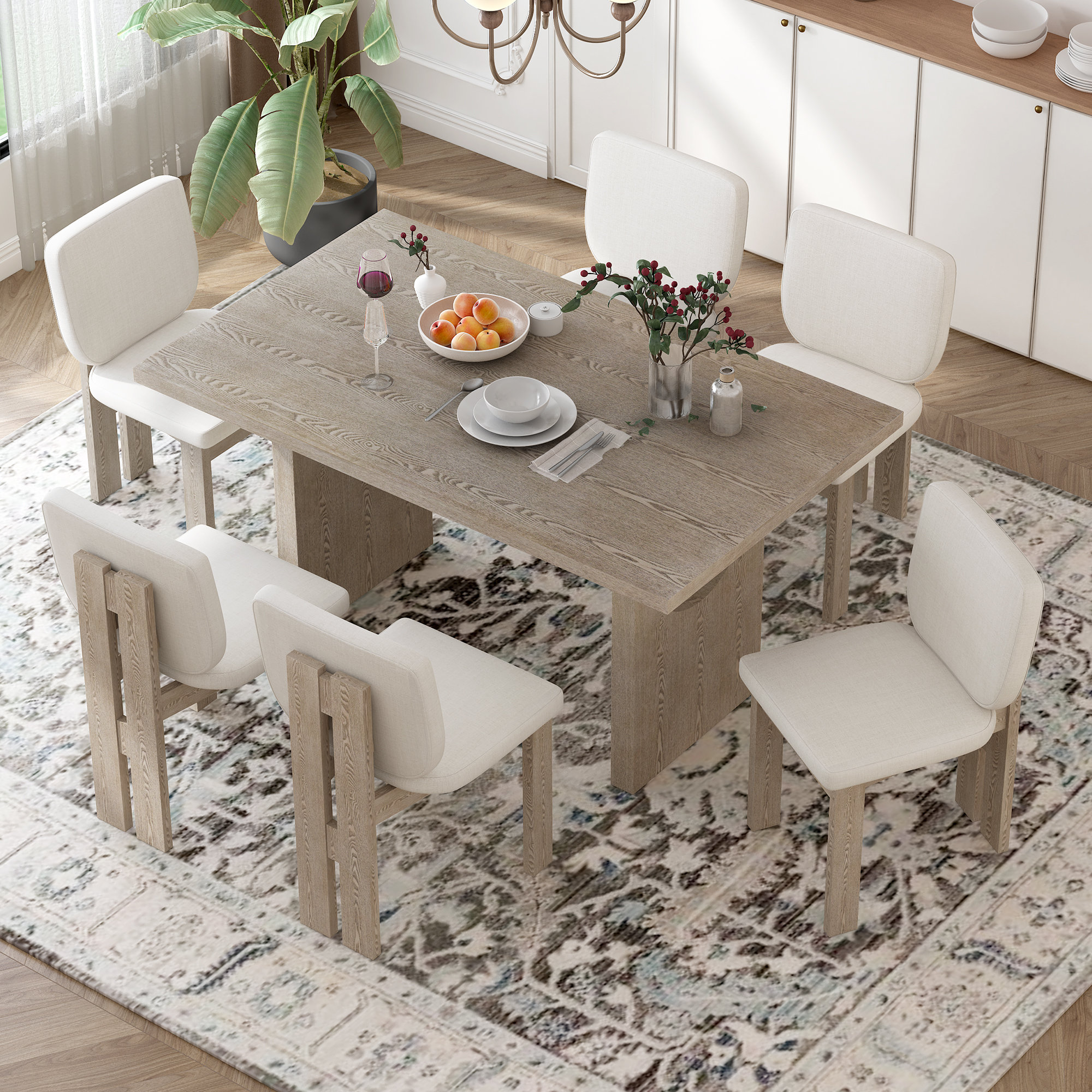 Gracie Oaks 7 - Piece Dining Table Set | Wayfair