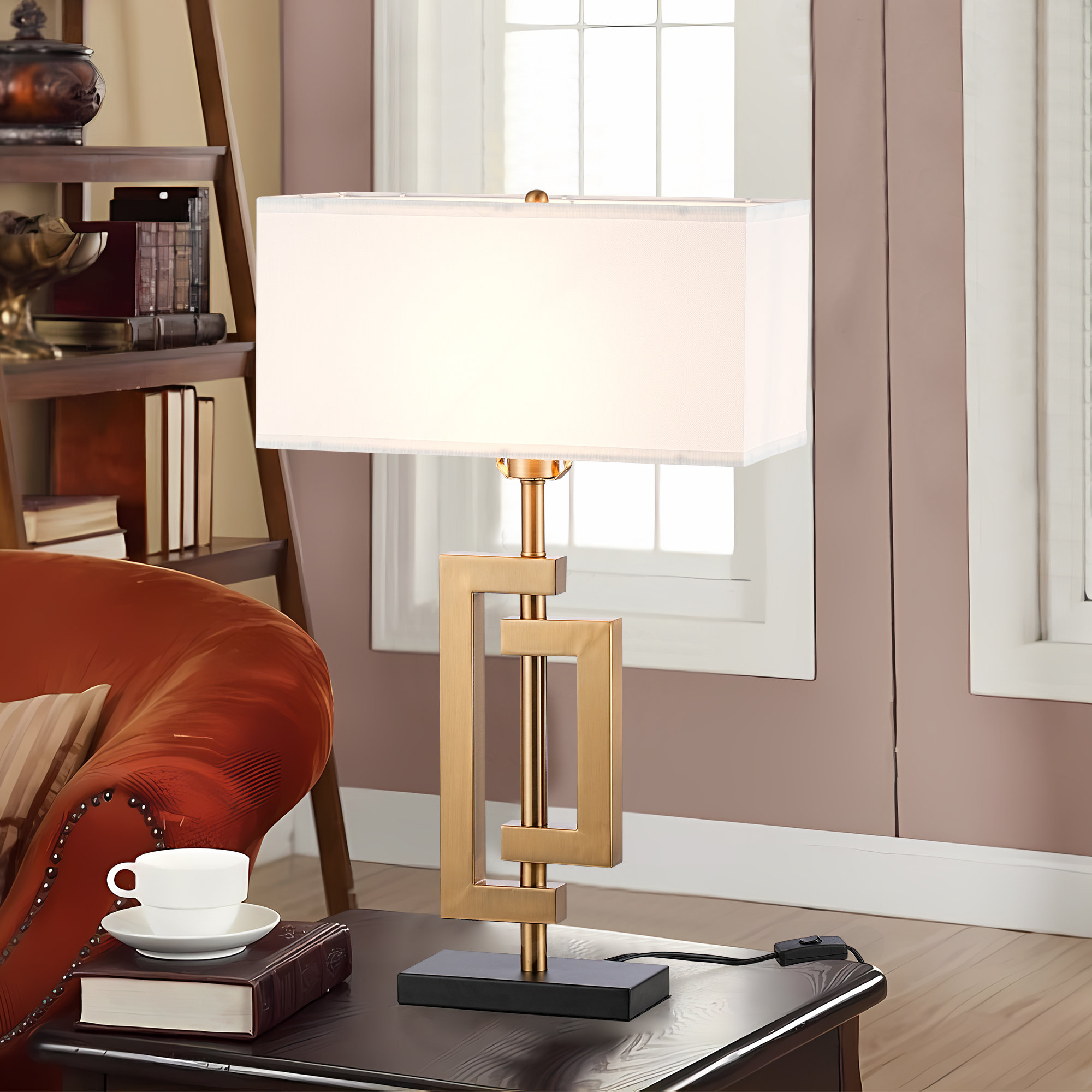 Mercer41 Tikeshia Chain Modern Table Lamps Brass Finish - Wayfair Canada