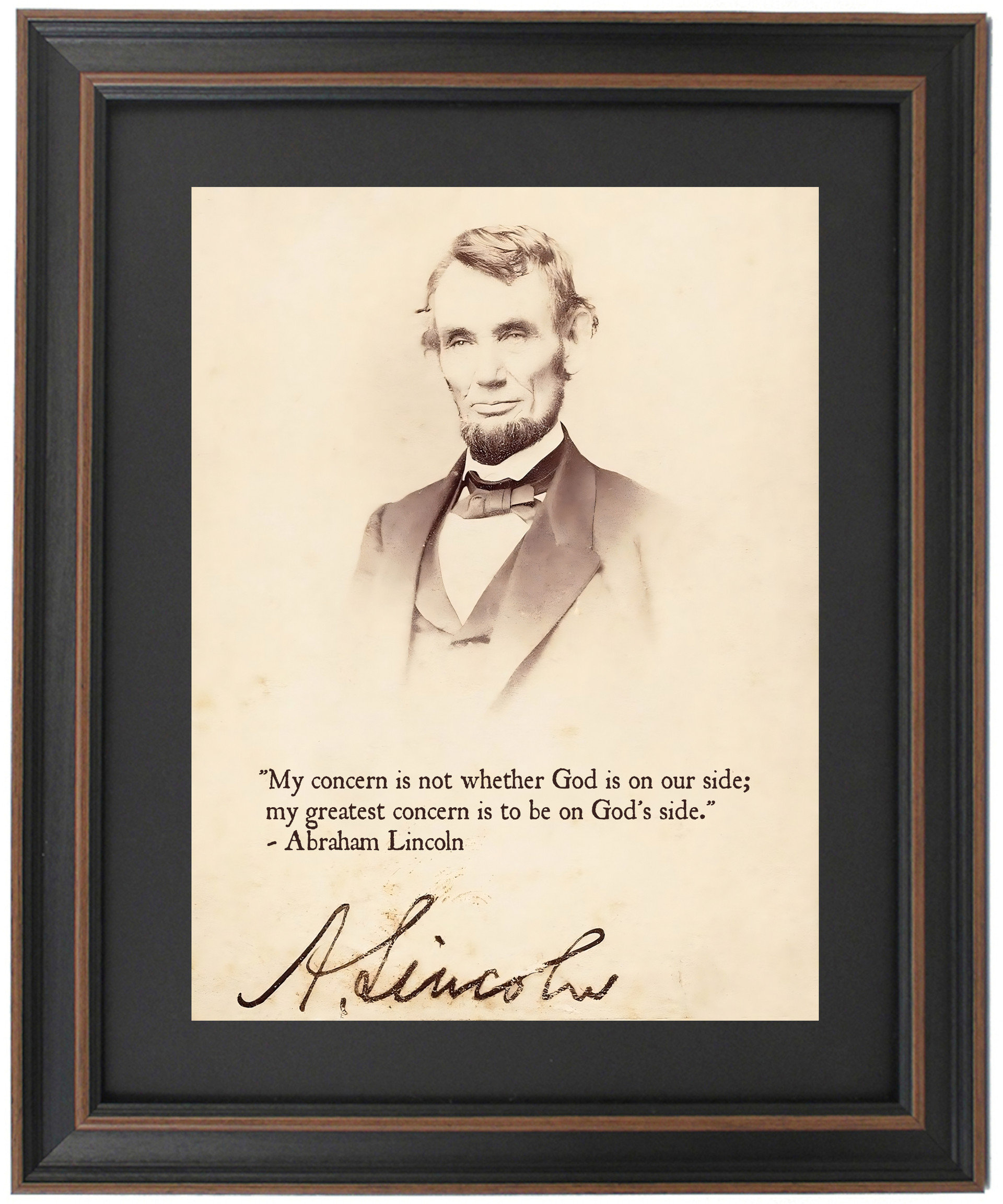 Canora Grey Abraham Lincoln, Portrait And Quote, "My Concern Is Not ...