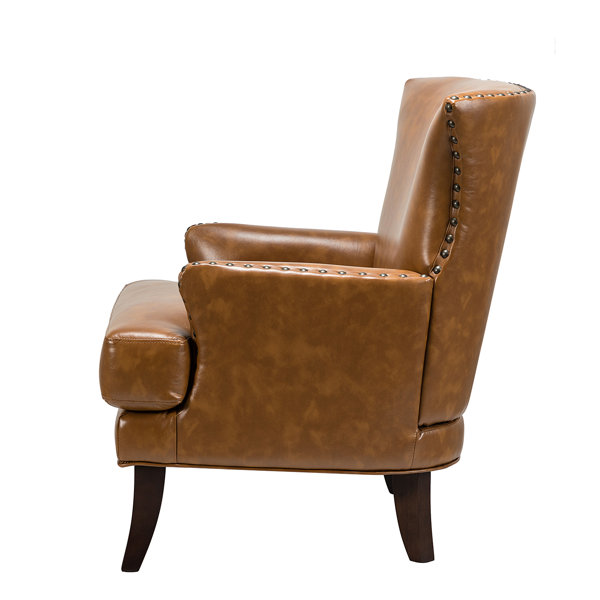 Three Posts™ Awad Vegan Leather Wingback Armchair & Reviews | Wayfair