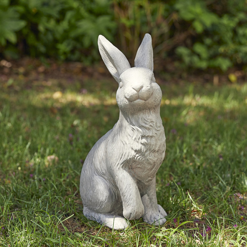 August Grove® 18"H MGO Sitting Rabbit Garden Statue | Wayfair