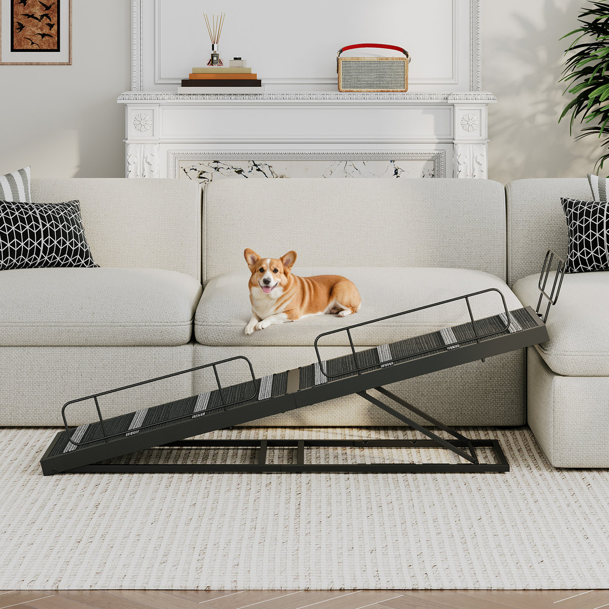 Tucker Murphy Pet™ Dog Ramp for Bed, 63 Inch Long Dog Ramp for Couch or ...