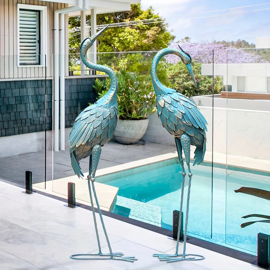House of Avana Bird Water Resistant Metal Garden Statue - Wayfair Canada