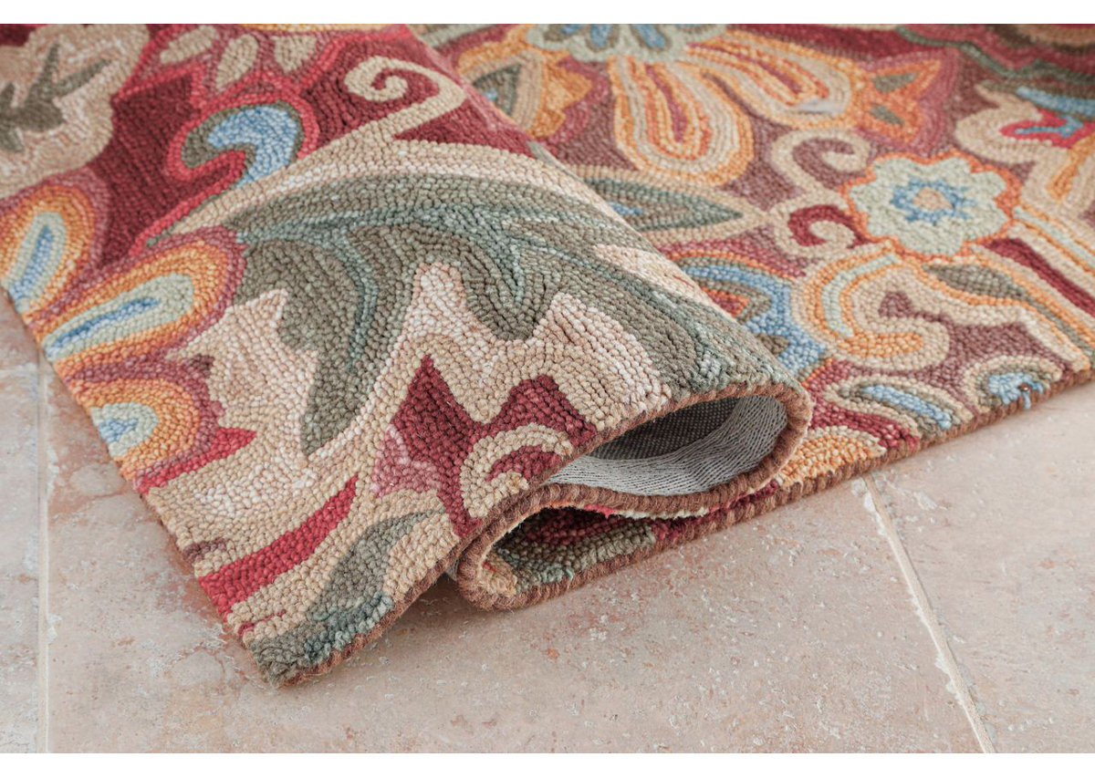 CompanyC Floral Tapestry Handmade Hand Tufted Wool Spice Rug & Reviews ...