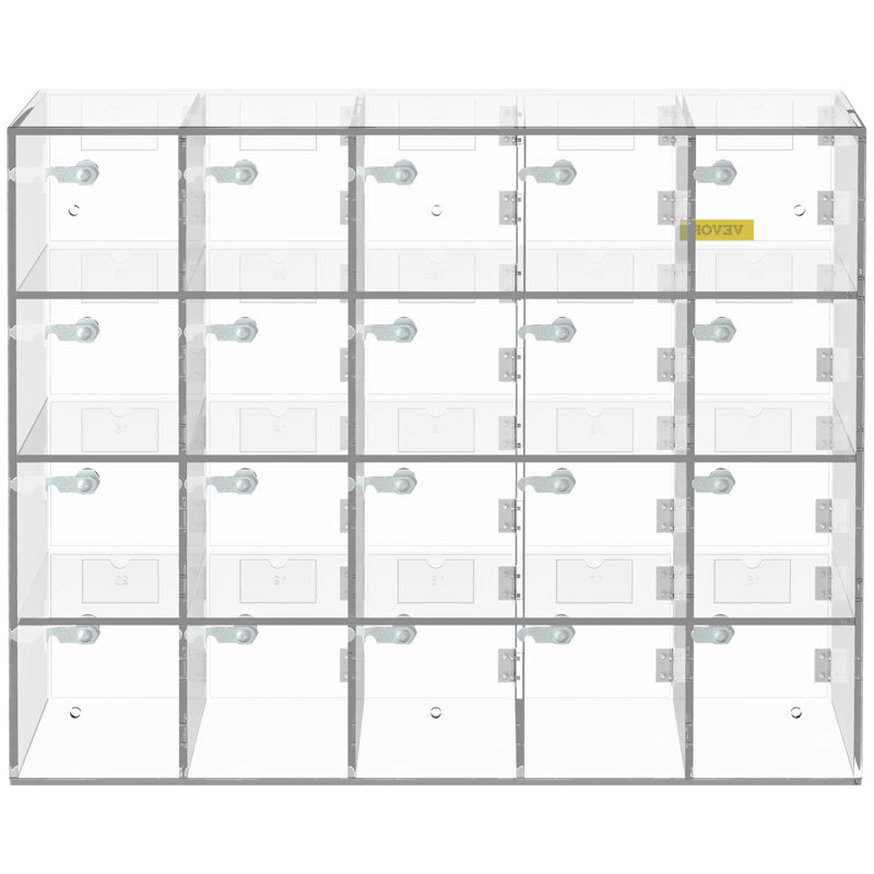 VEVOR Cell Phone Locker Plastic / Acrylic 4 - Tier 20.9'' Cell Phone ...