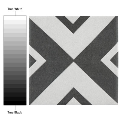 Merola Tile Twenties Vertex Mini 4" x 4" Ceramic Patterned Wall & Floor ...