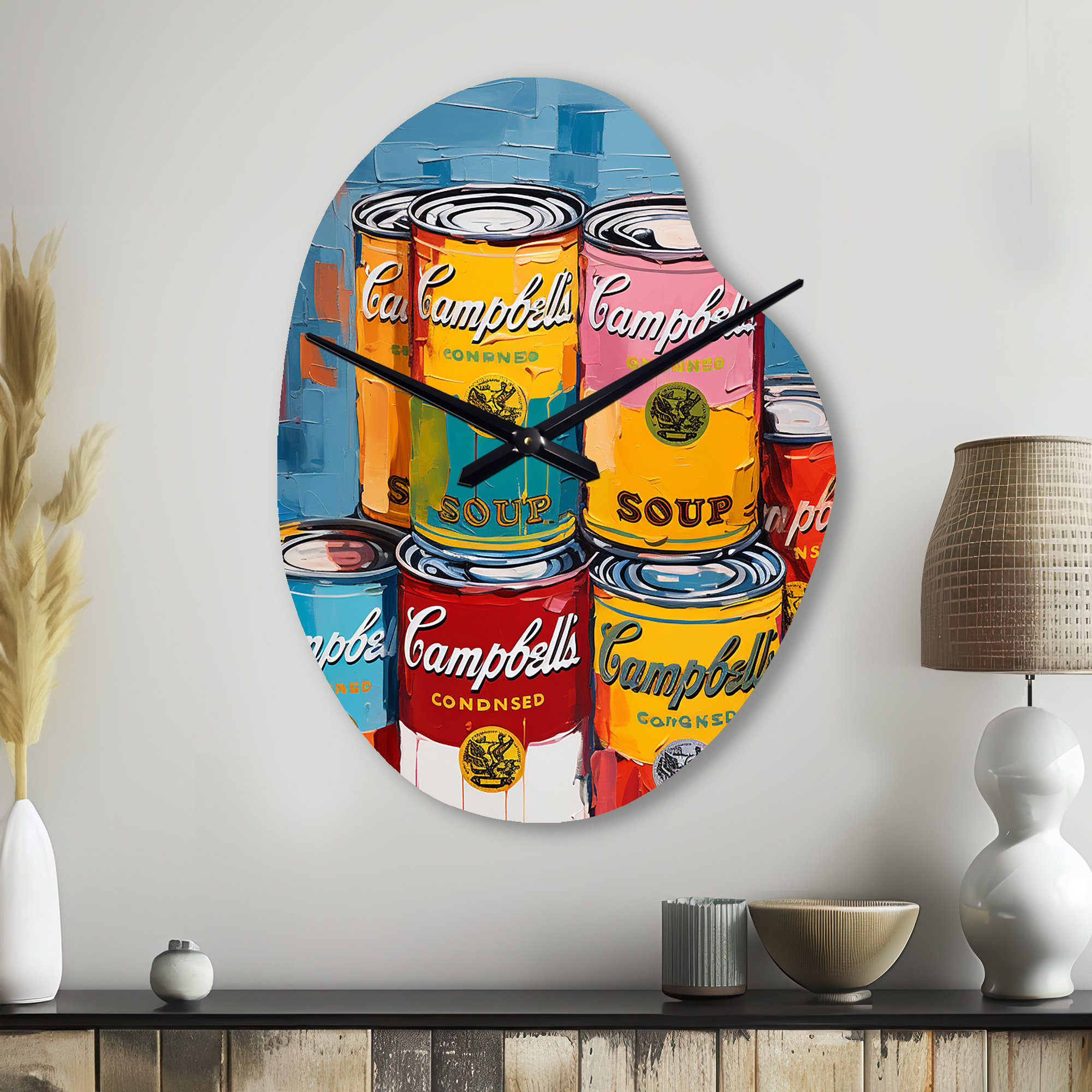 Design Art Pop Art Campbells Soup I - Pop Art Unique Shape Metal Wall ...