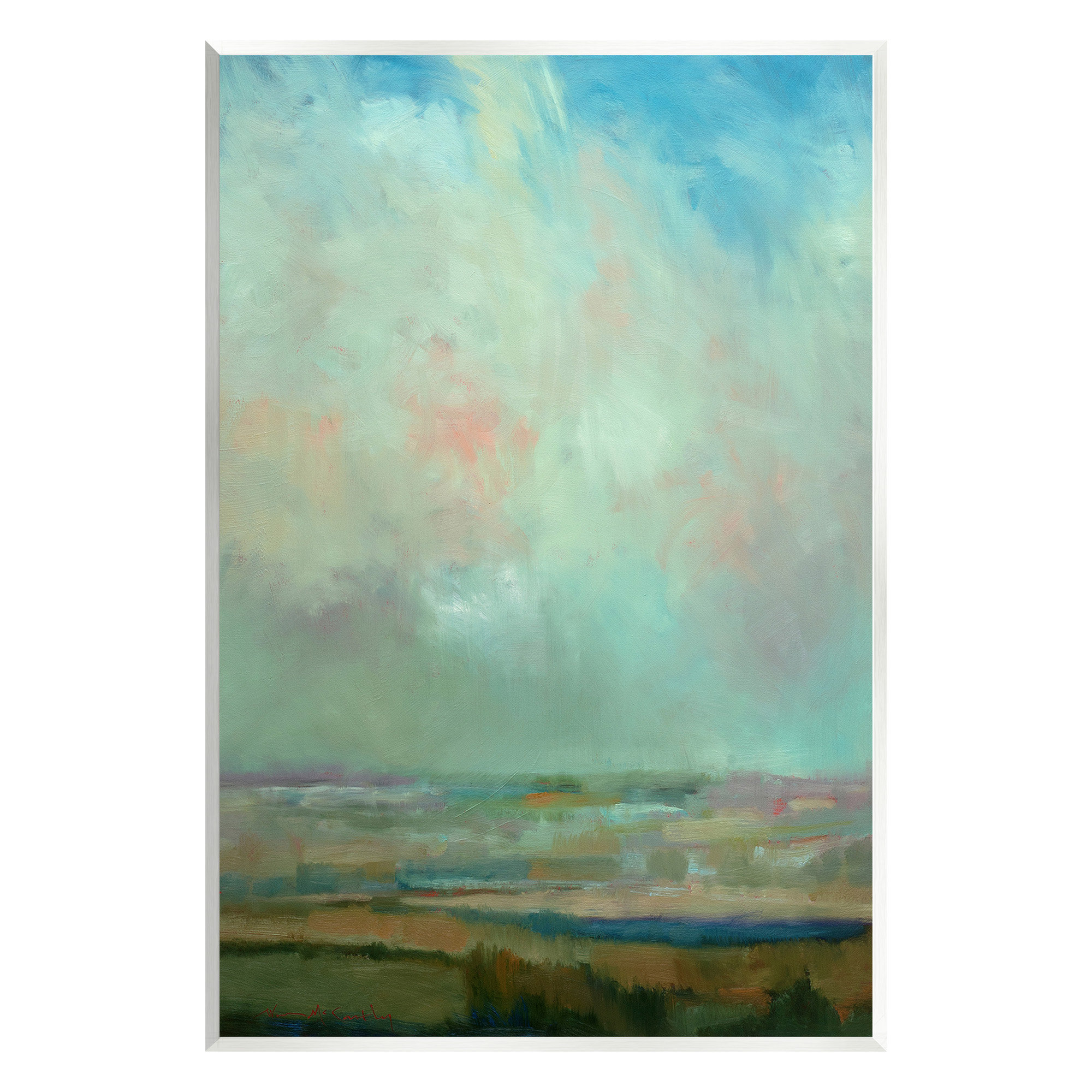 Winston Porter " Blue Abstract Scenery " by William McCarthy | Wayfair