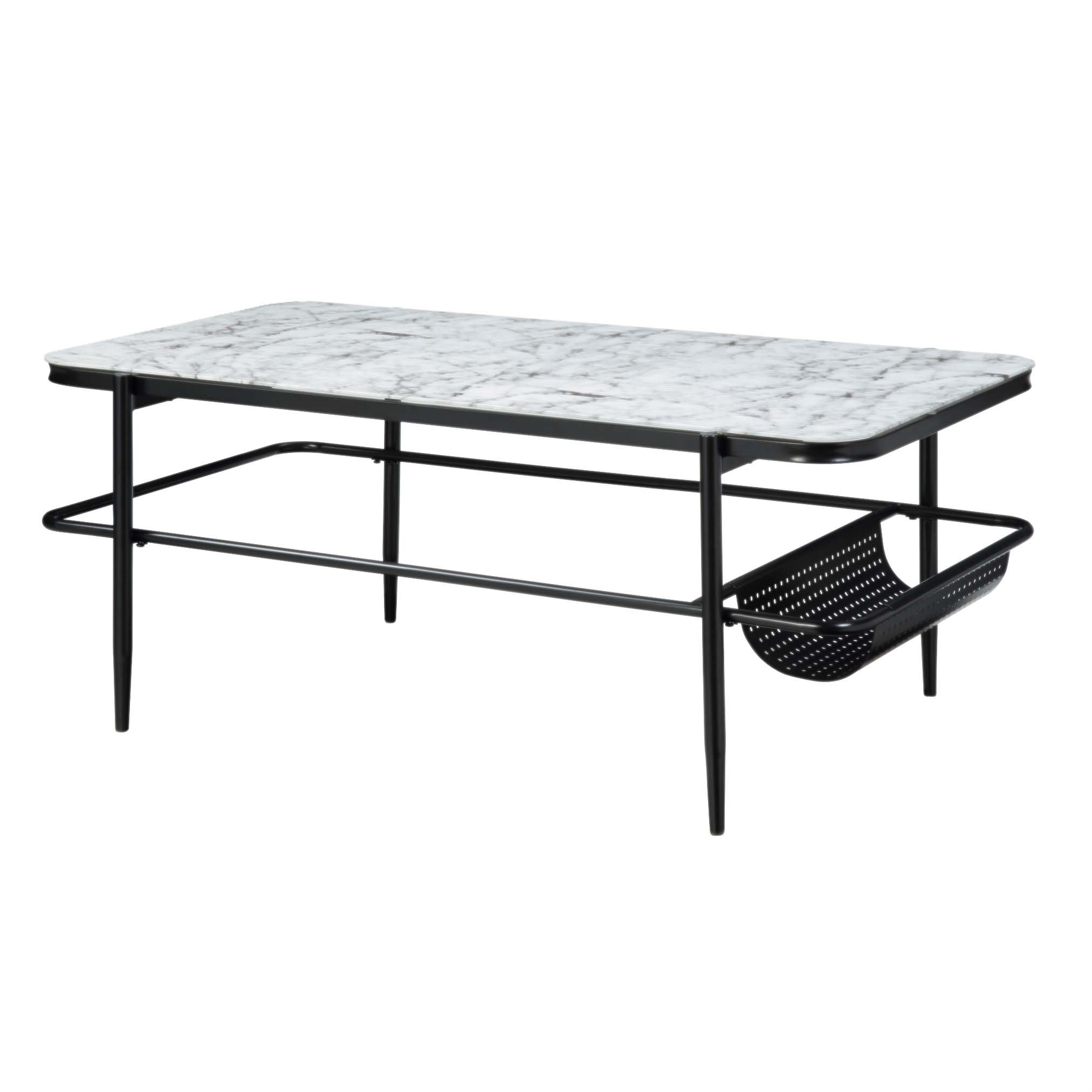 Hokku Designs 3pc Stylish Occasional Table Set with Marble Print ...