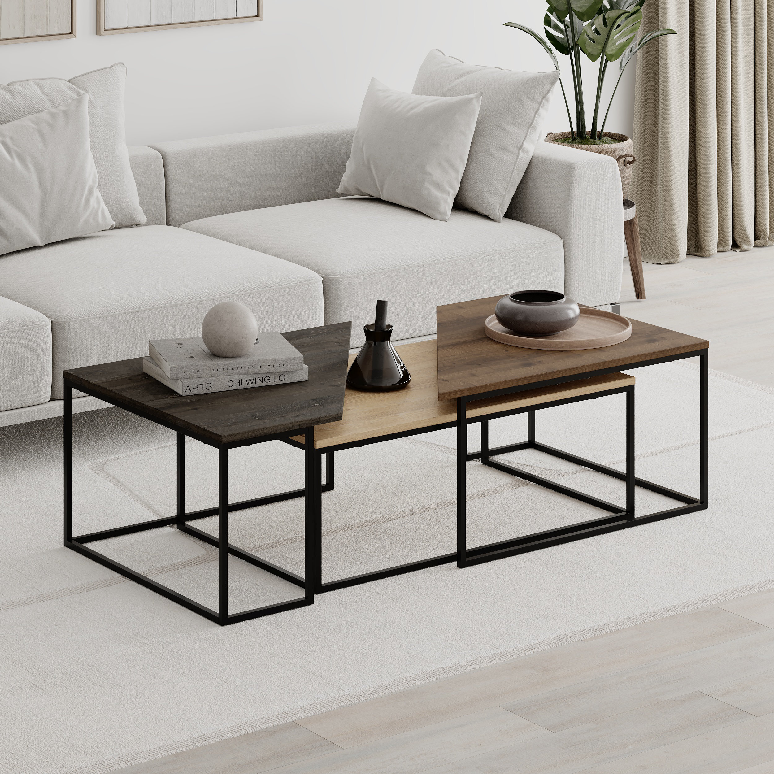3 piece nesting coffee table store