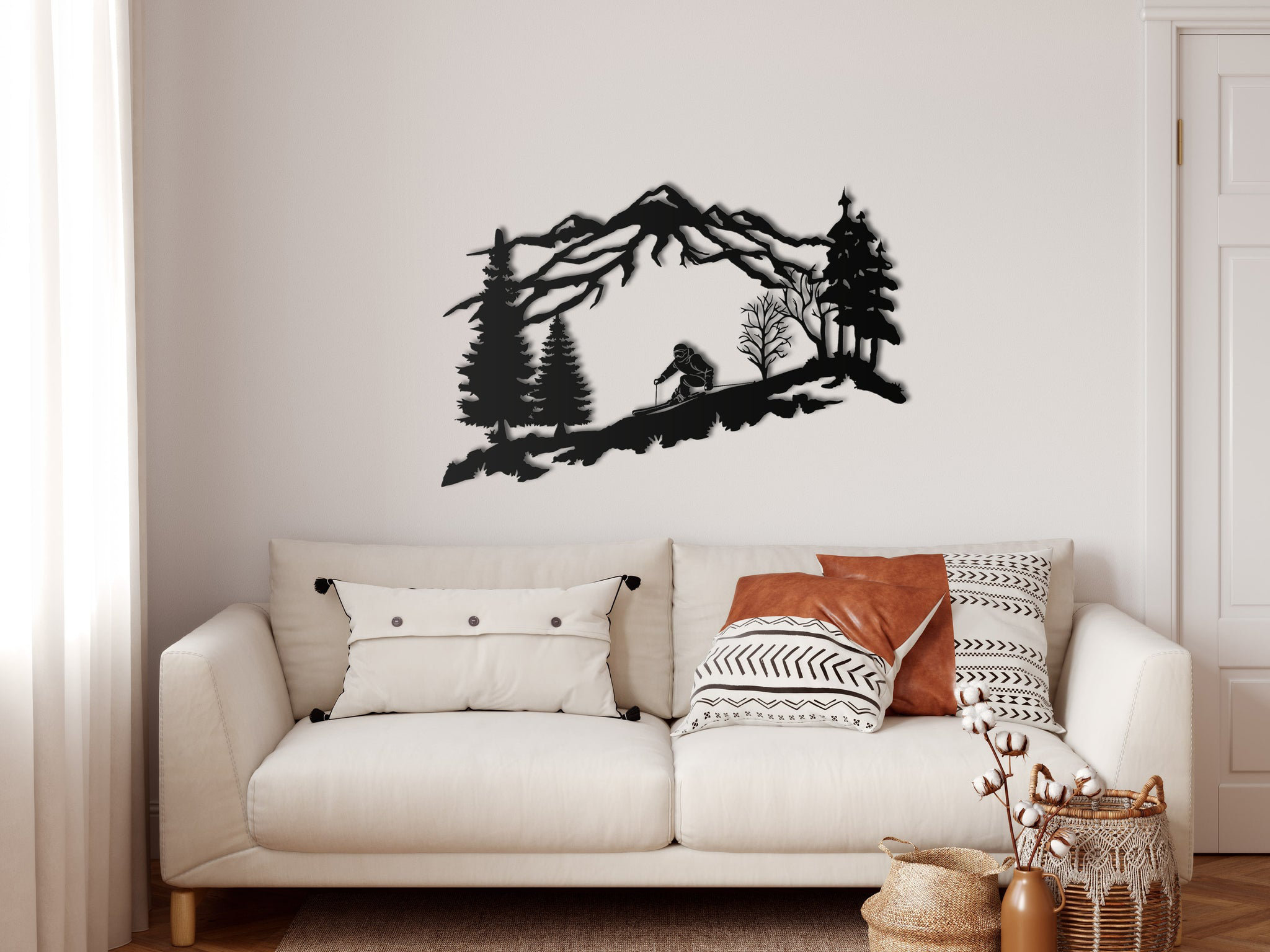 Millwood Pines Skier Metal Wall Decor for Home and Outside - Wall ...