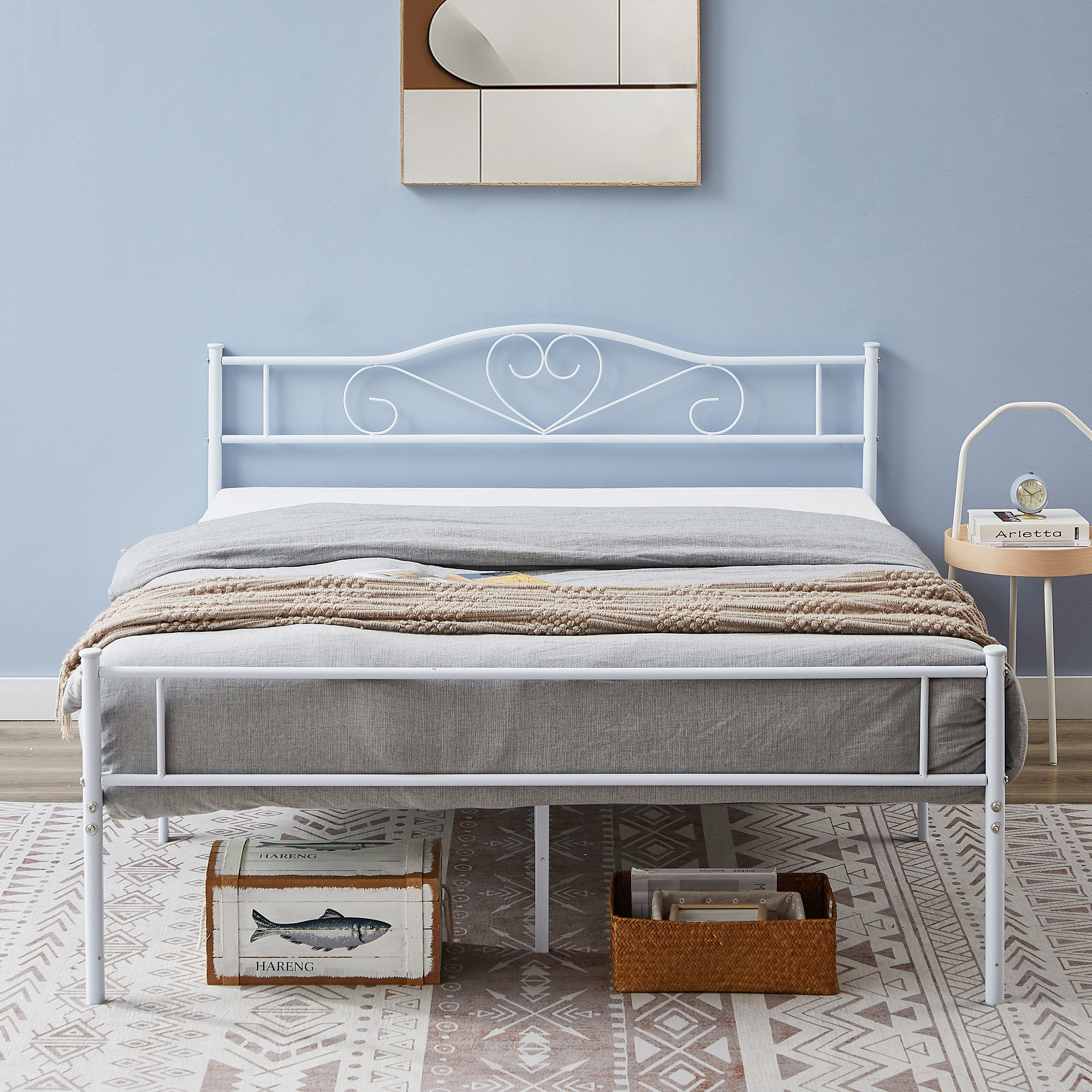 Trent Austin Design® Kempst 37'' Steel Bed Frame, Classic Metal ...
