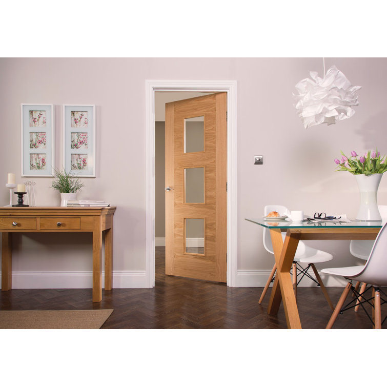 Jeld-Wen Solid MDF Glazed Slab Internal Door | Wayfair.co.uk
