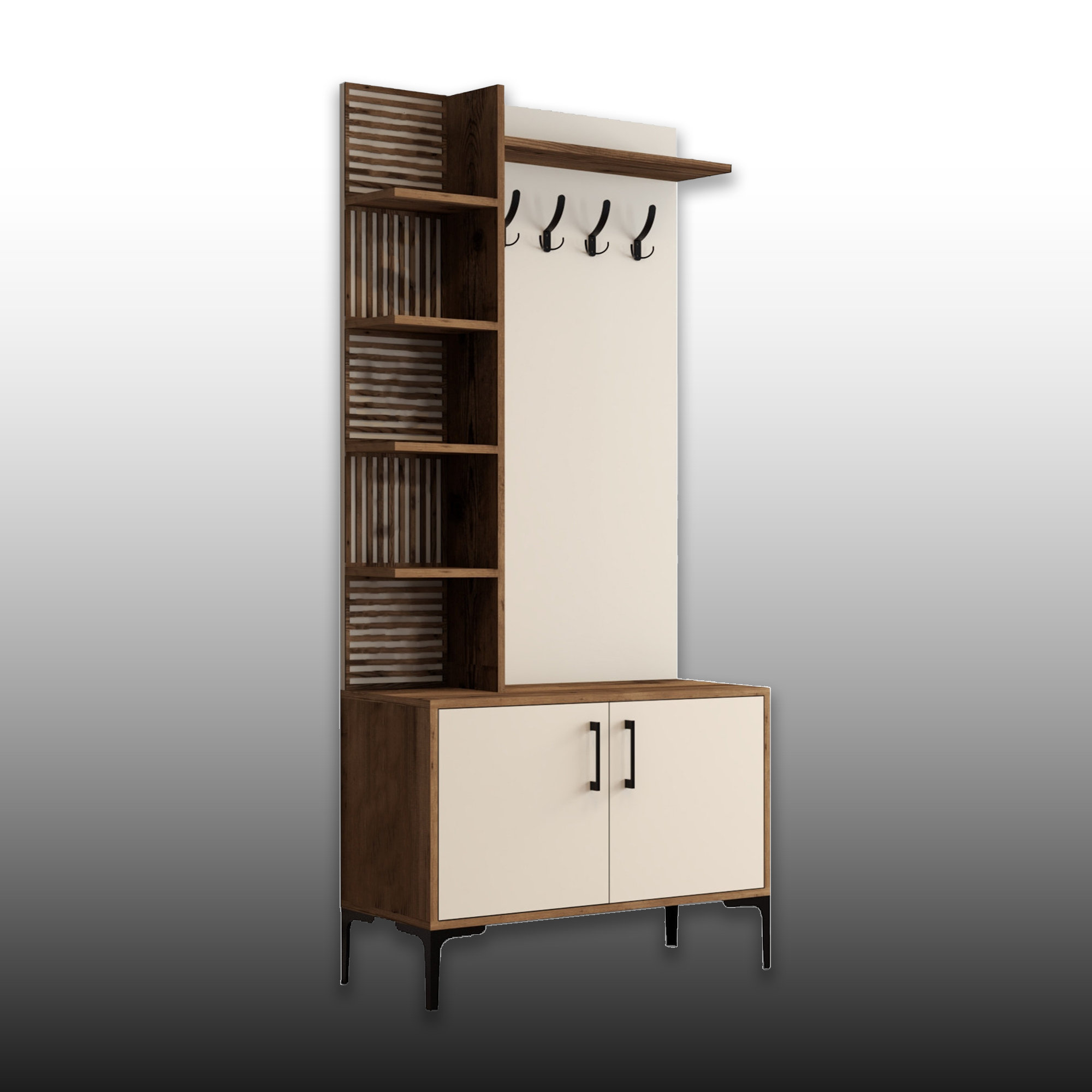 SpiritHome 35.4'' Wide Hall Tree With Shoe Storage | Wayfair