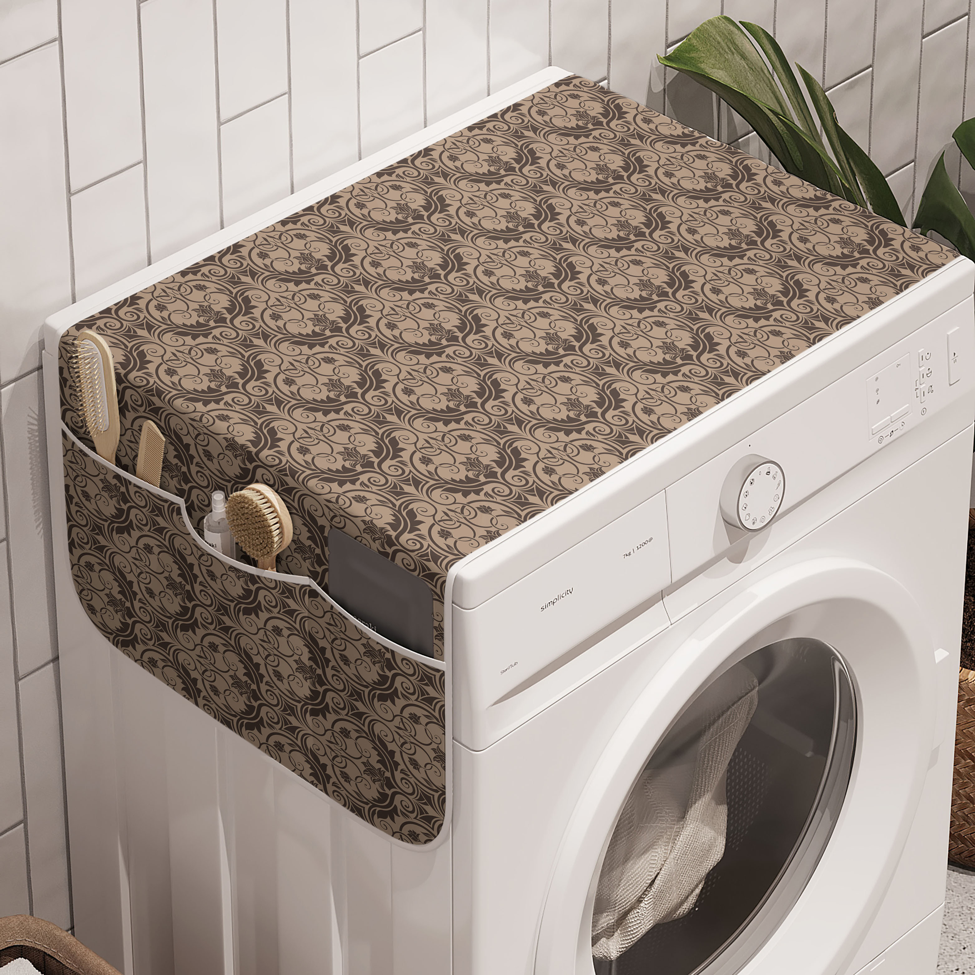 East Urban Home Brown Washing Machine Organizer Pack of 2 47" x 18.5 ...