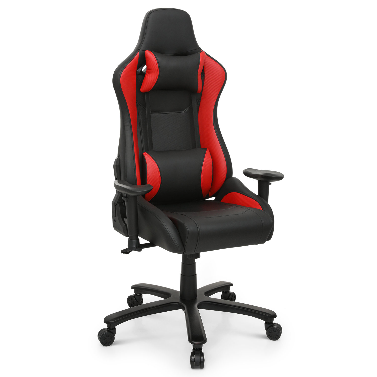 Inbox Zero Adjustable Reclining Ergonomic Faux Leather Swiveling PC ...