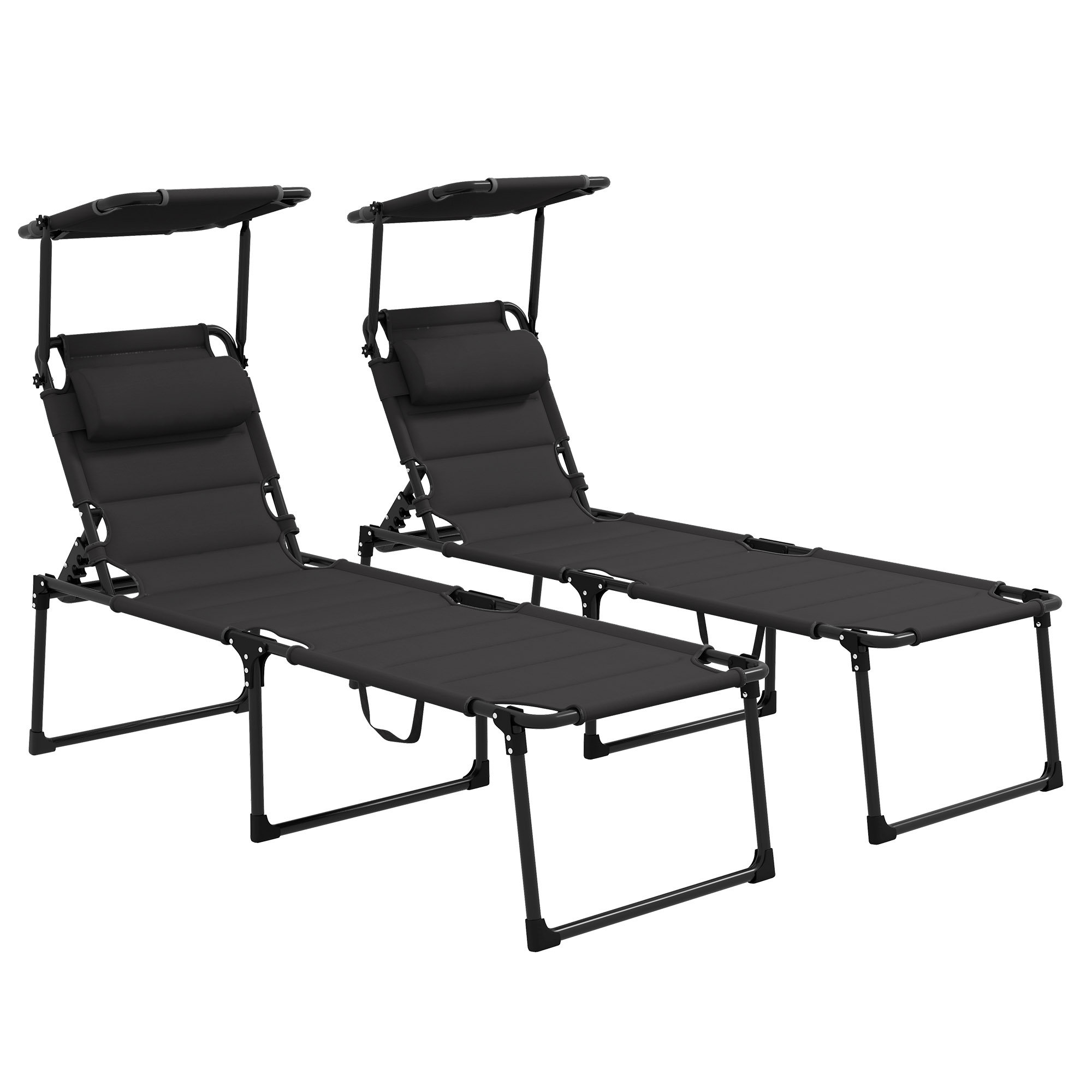 Arlmont & Co. Sriyah Outdoor Steel Chaise Lounge - Set of 2 | Wayfair