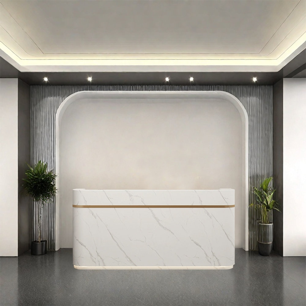 Table Treasures.e Modern Lobby Counter with Podium Style Hostess Stand ...