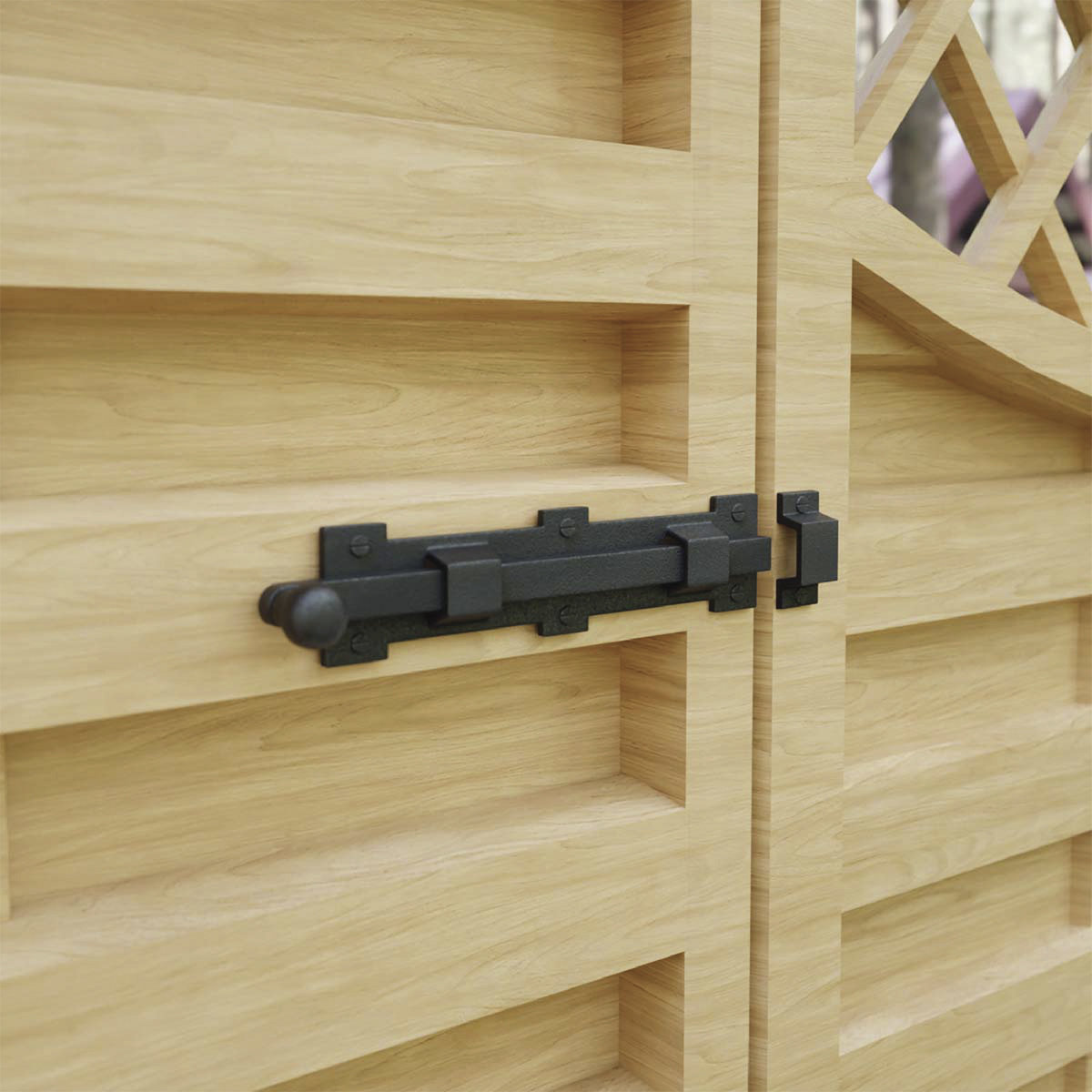 The Renovators Supply Inc. Black Wrought Iron Latch Antique Slide Bolt ...