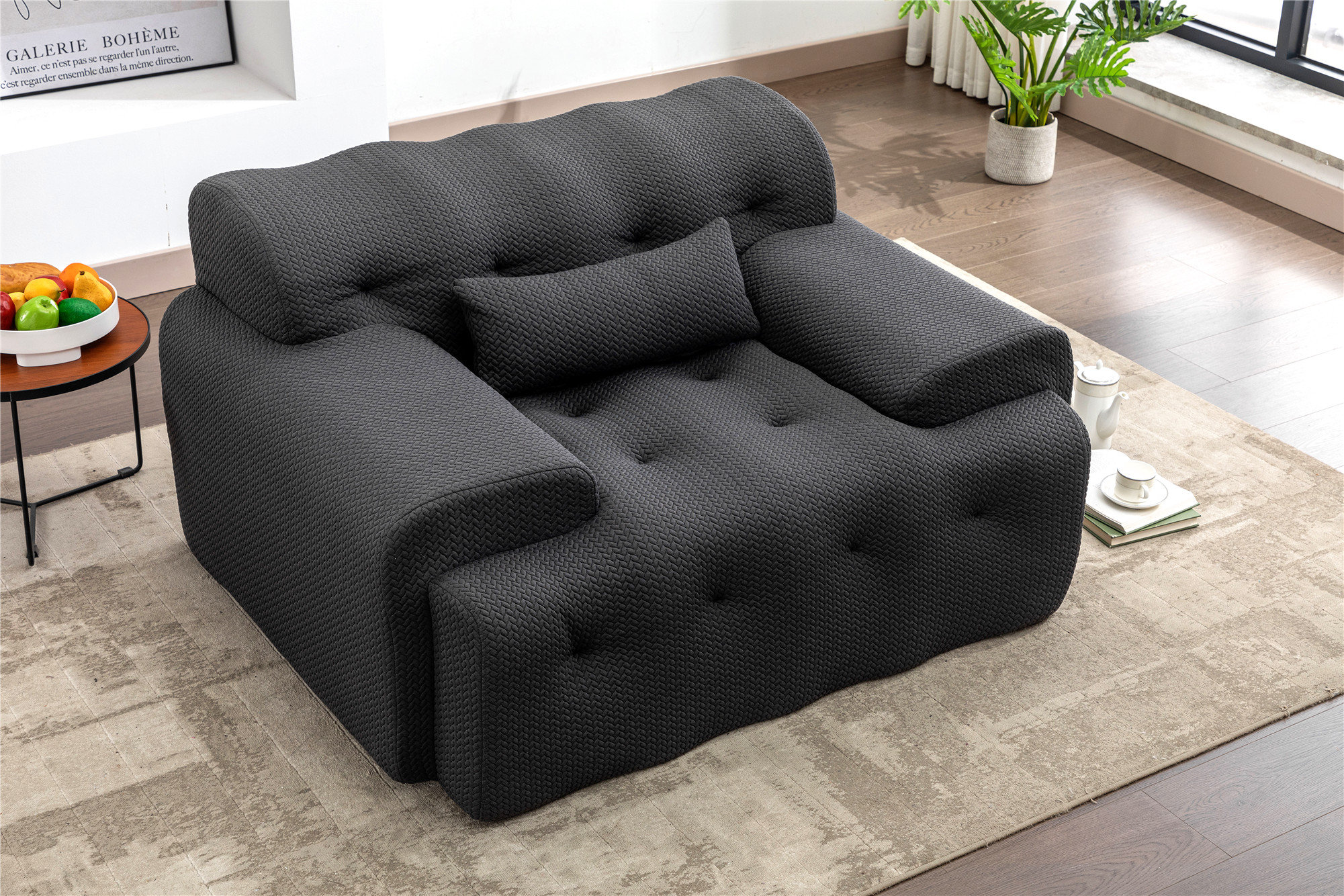 Latitude Run® 1 Seater Sofa, Pure Foam Comfy Sofa Couch, Modern Lounge ...
