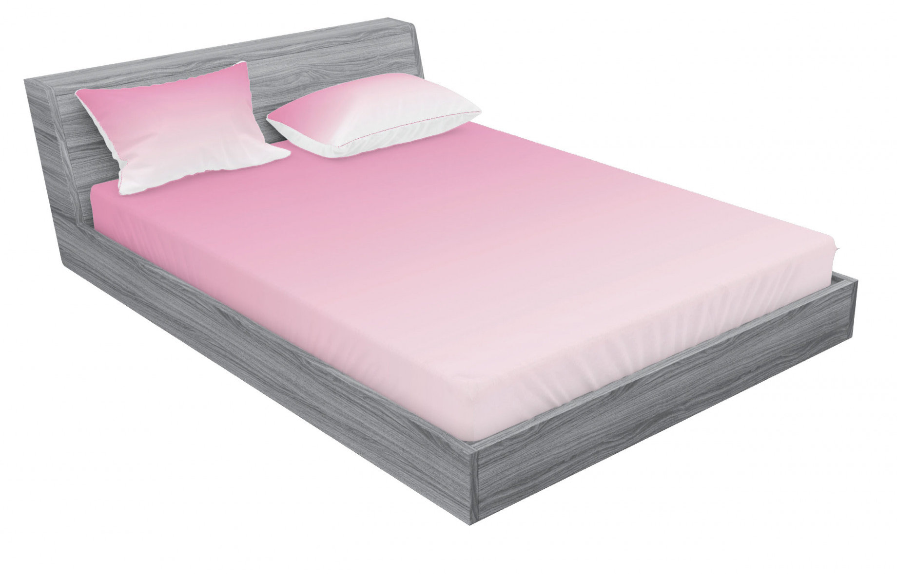 Ambesonne Dreamy Pale Pink Waterfall Cotton Candy Ombre Sheet Set | Wayfair