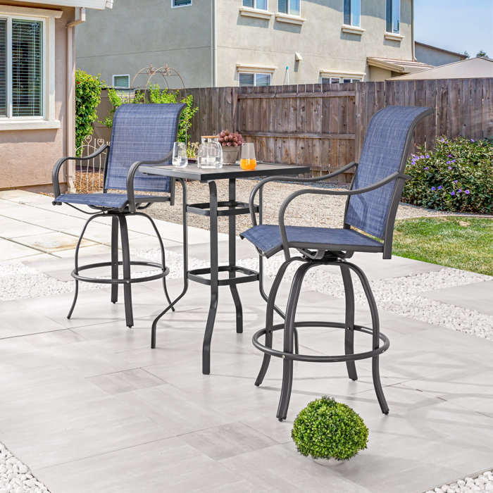 Red Barrel Studio® Square 2 - Person Bar Height Bistro Dining Set ...