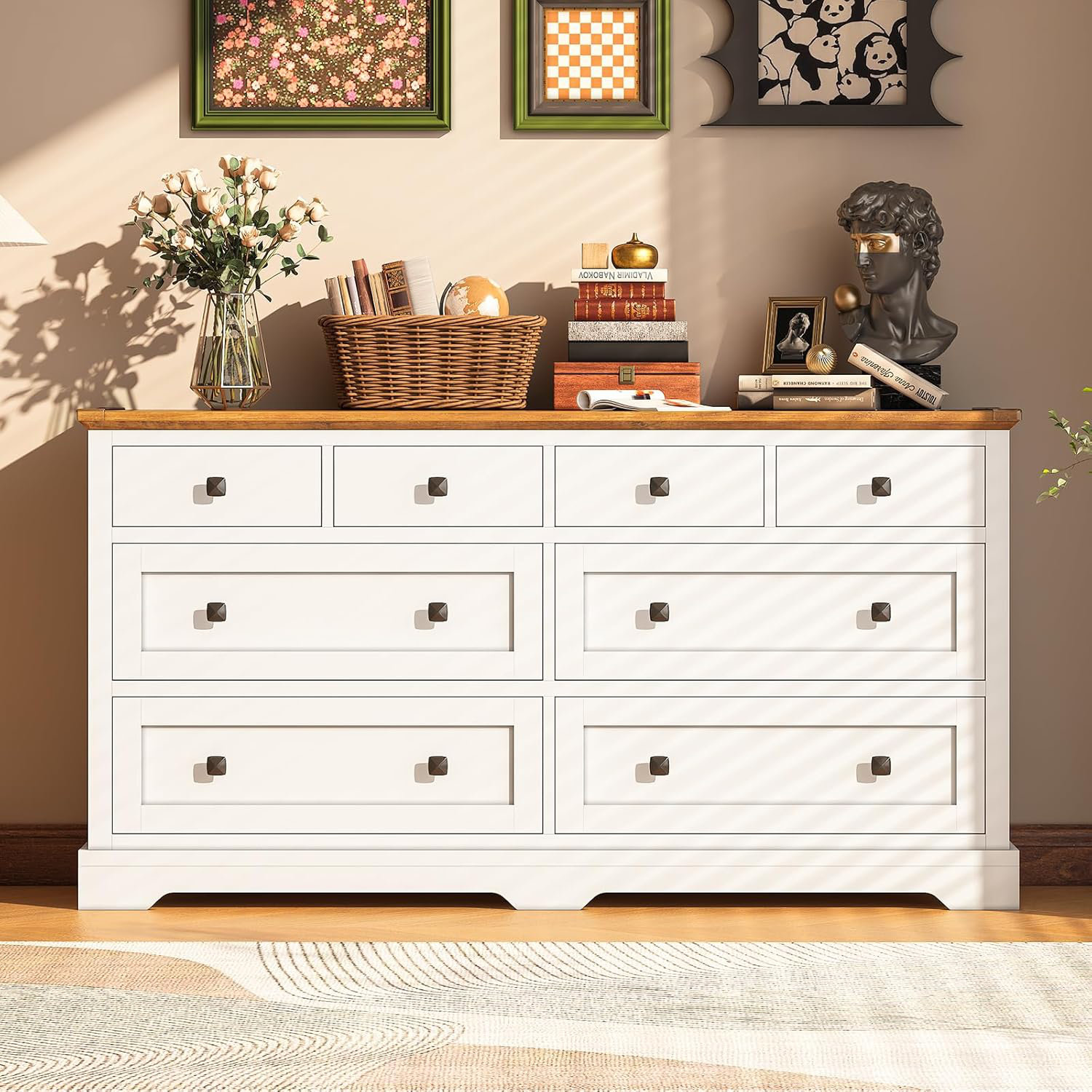 August Grove 8 Wooden Drawers Dresser - Wayfair Canada