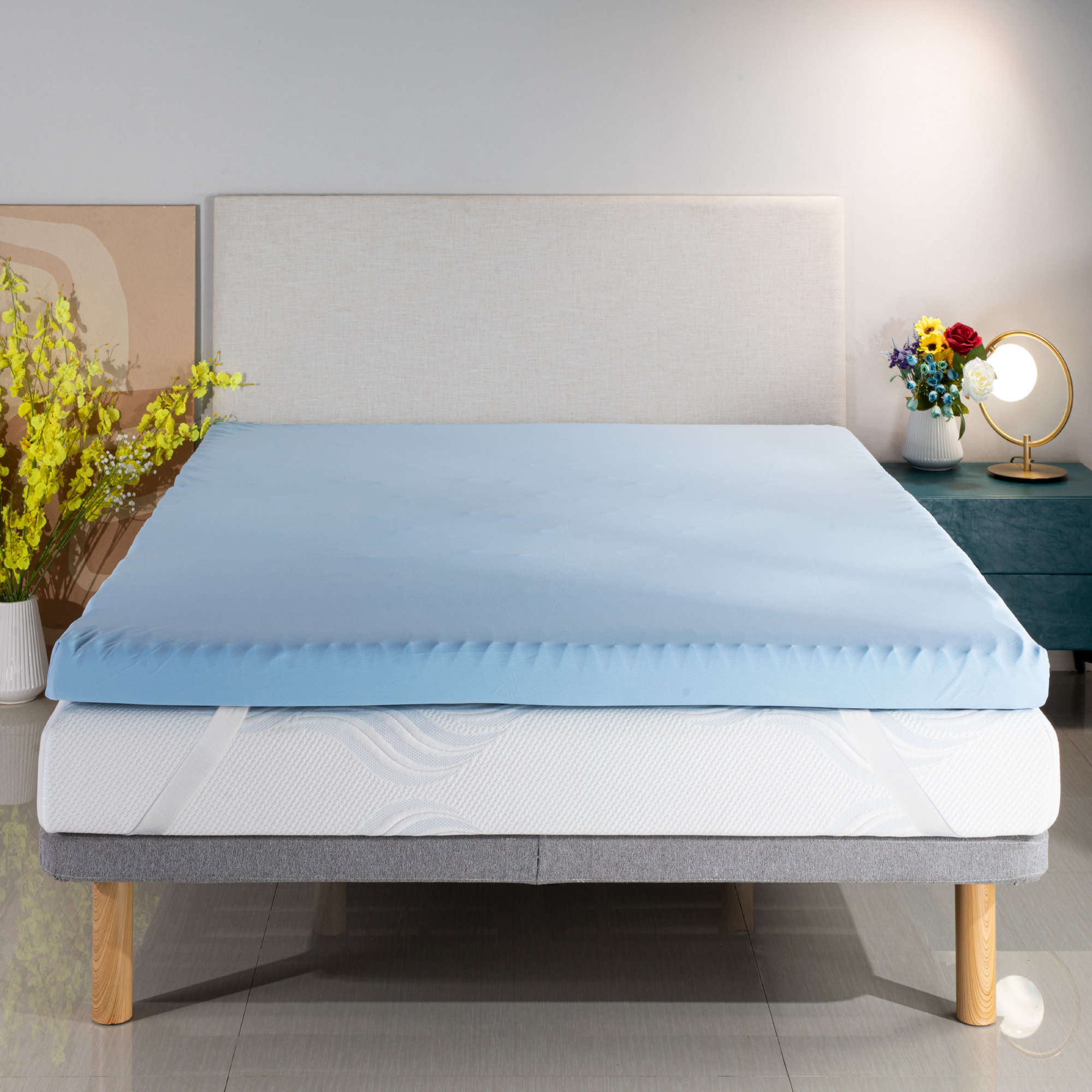 Alwyn Home Randlett Alwyn Home 3" Plush Memory Foam Mattress Topper ...