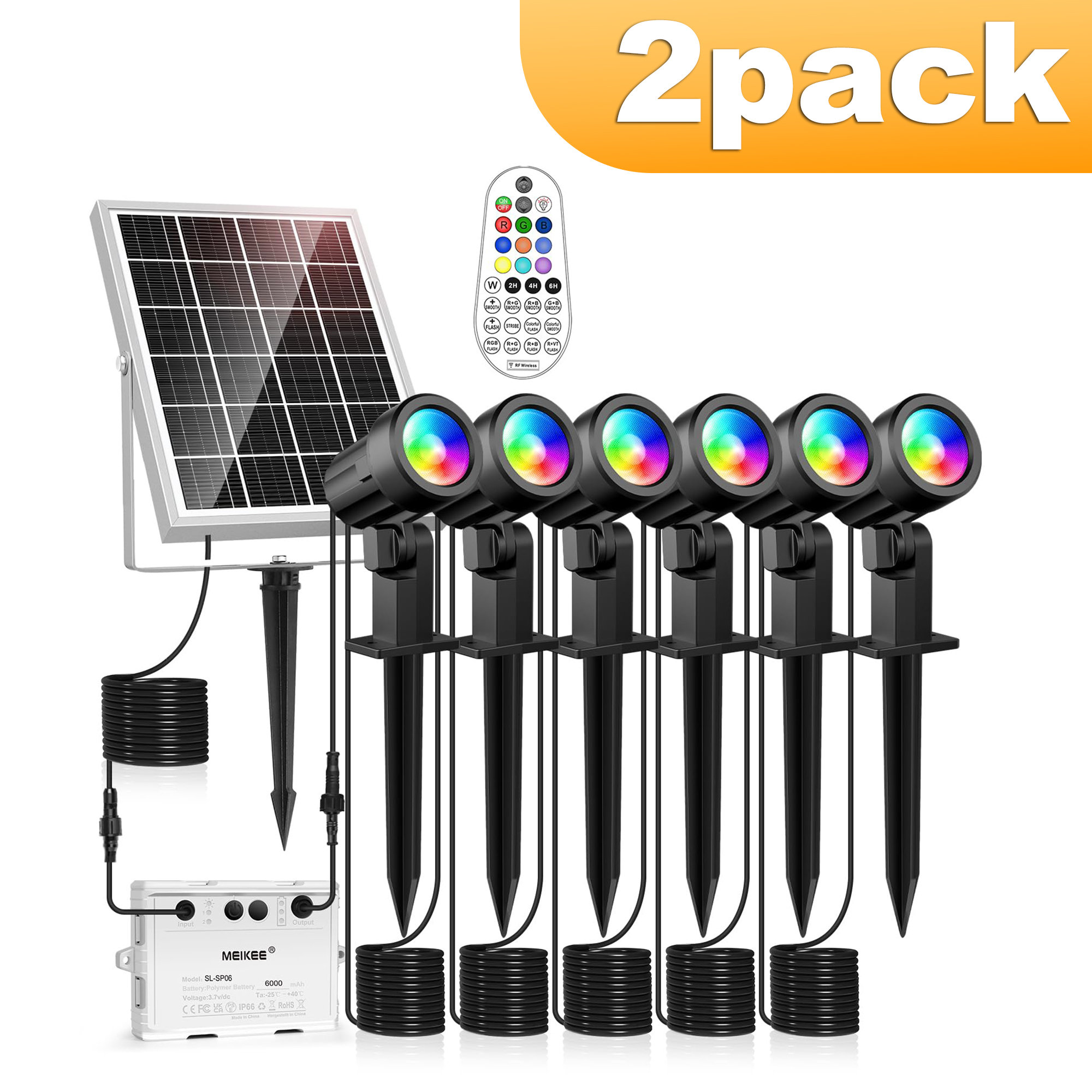 HOME LIGHTING GALLERY INC. Black Low Voltage Solar Powered Integrated ...