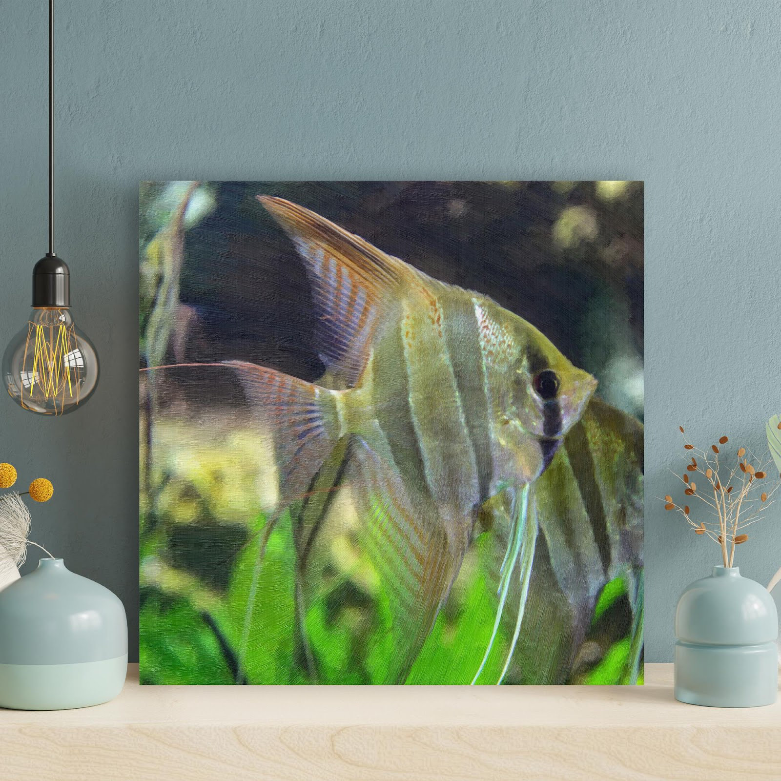 Rosecliff Heights A Freshwater Fish With Long Oar In A Tank - 1 Piece ...