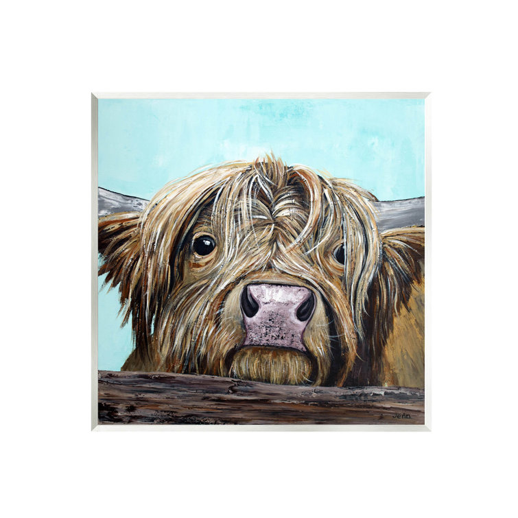 Millwood Pines Highland Cattle Farm Animal Face On MDF by Jen Seeley ...