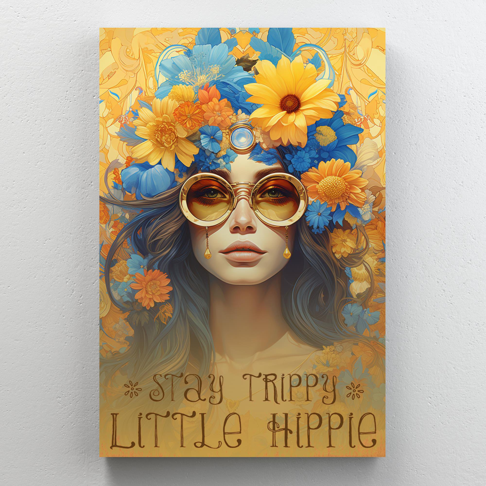 Trinx Honia " Flowers Stay Strippy Little Hippie - 1 Piece Rectangle ...