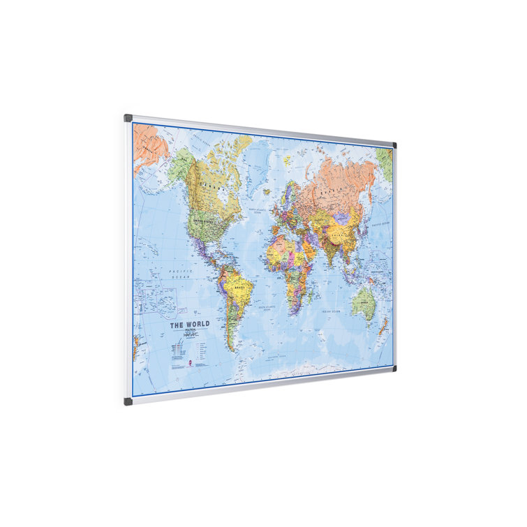 Inbox Zero Maya Wall Mounted Magnetic Interactive Whiteboard 90cm H x ...