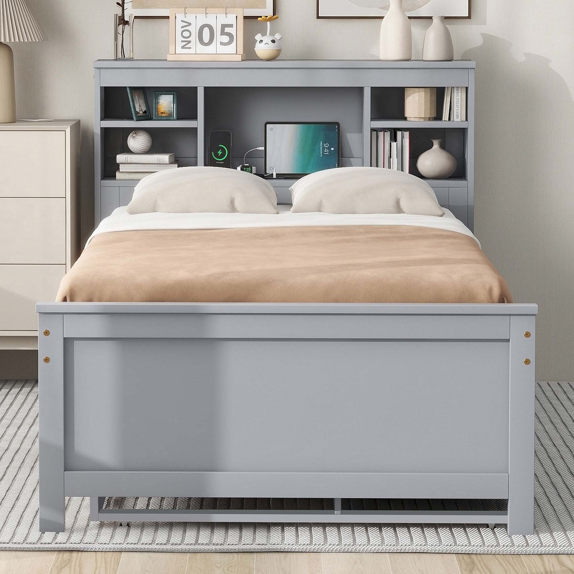 Winston Porter Versatile Platform Bed with Multiple Storage Options and ...