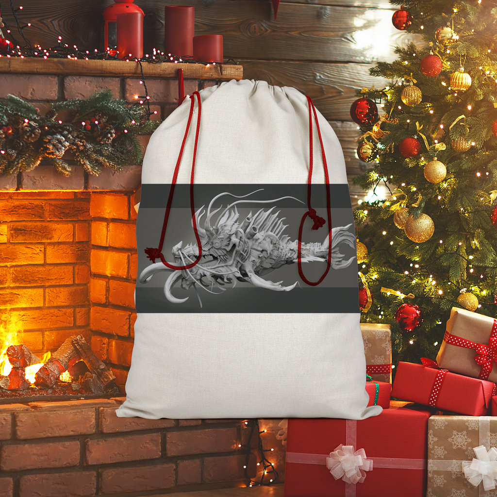 East Urban Home Ryuuk - The Fish Dragon God Sublimation Santa Sack ...