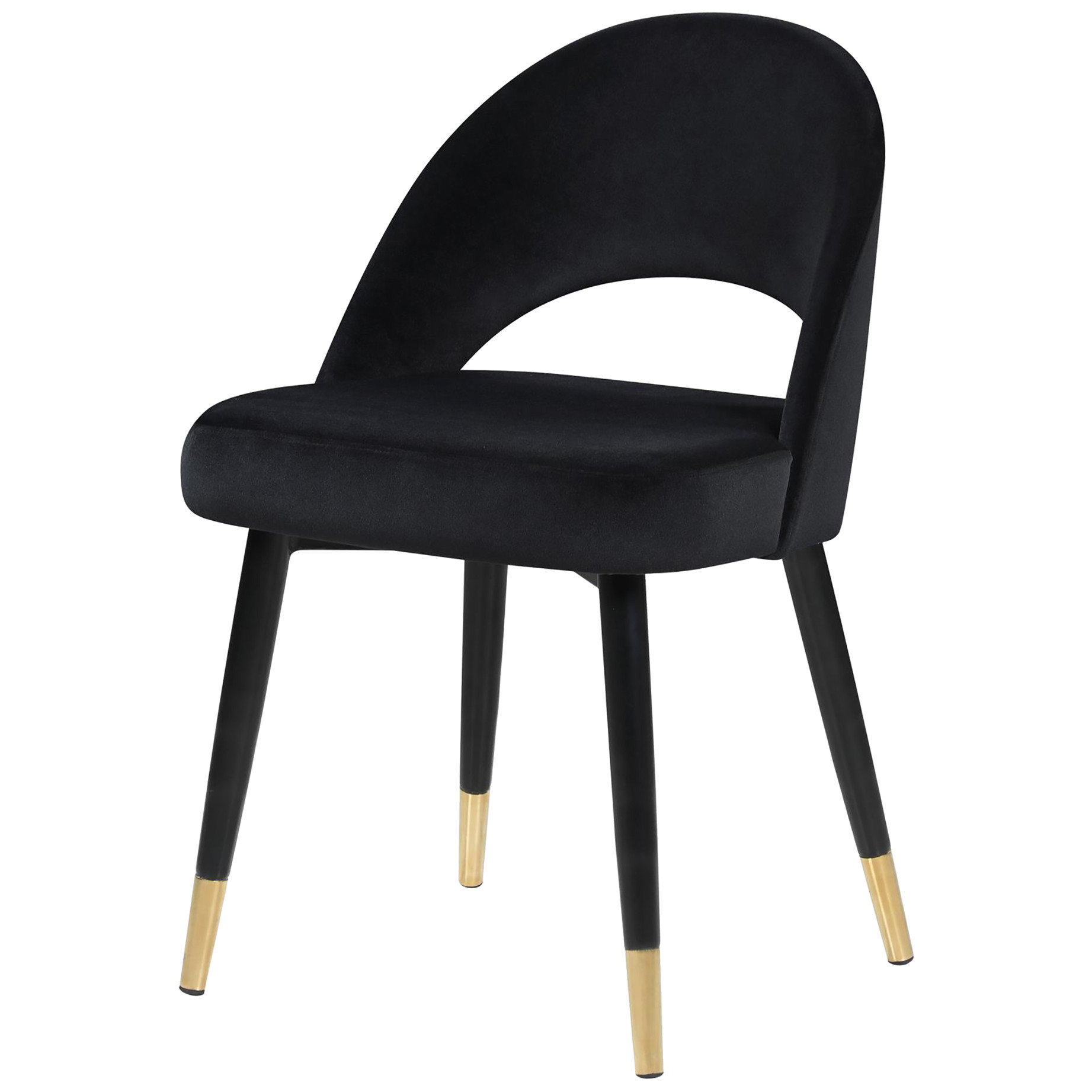 Everly Quinn Black Arched Back Chairs ( Of 2) - Mid-century Modern ...