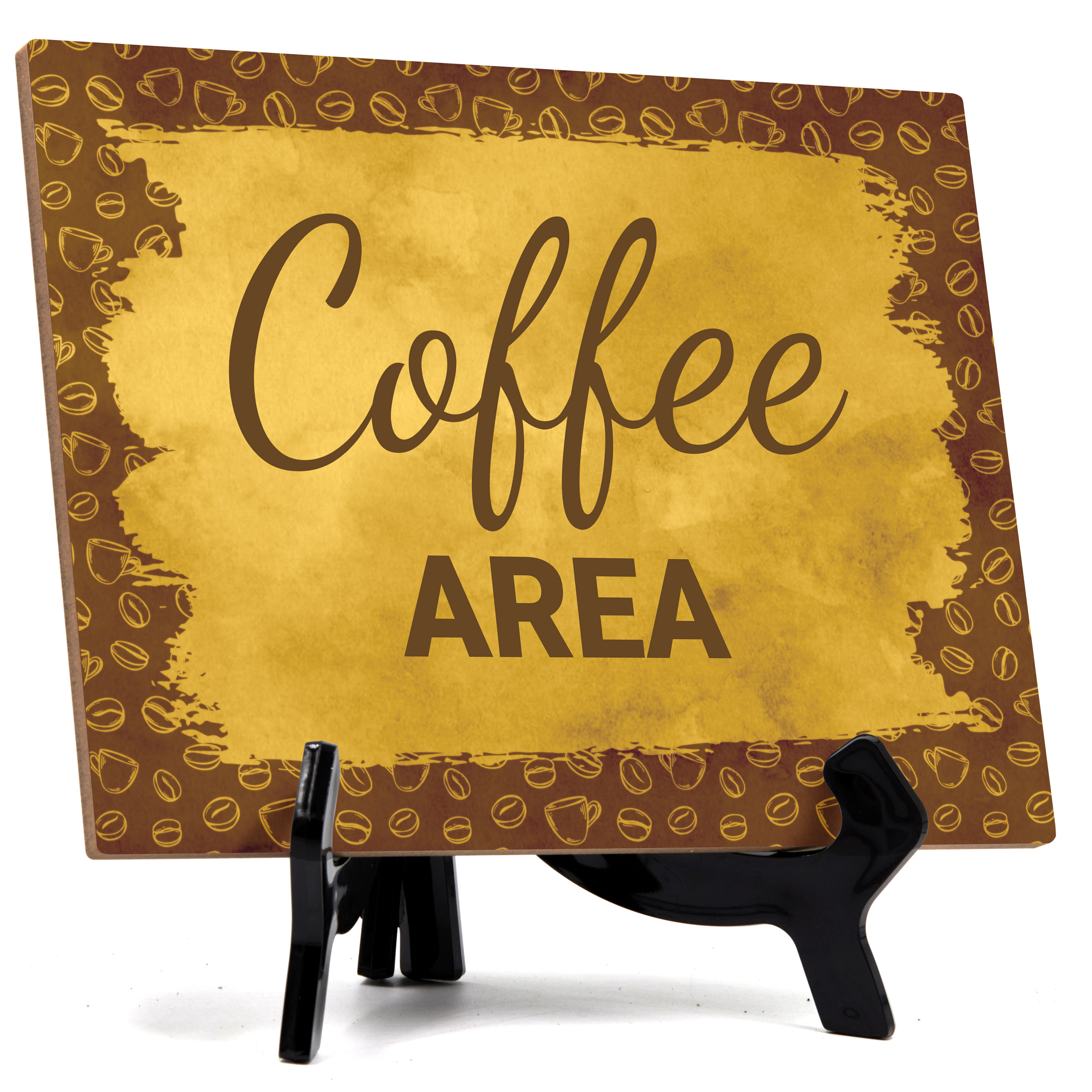Signs ByLITA Coffee Area Golden Latte Table Sign | Wayfair