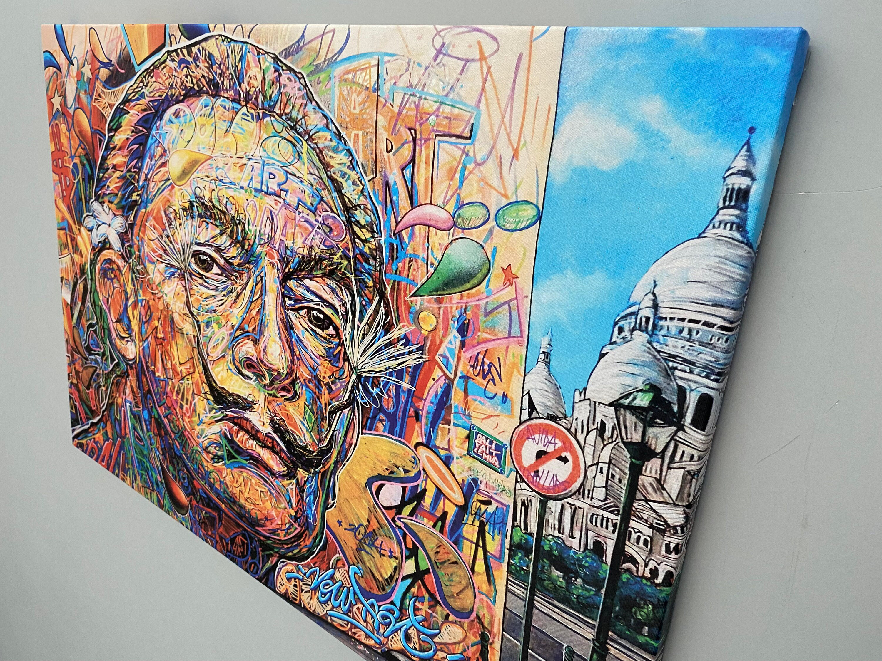 World Menagerie Salvador Dali Inspired Abstract Art Colorful Graffiti ...