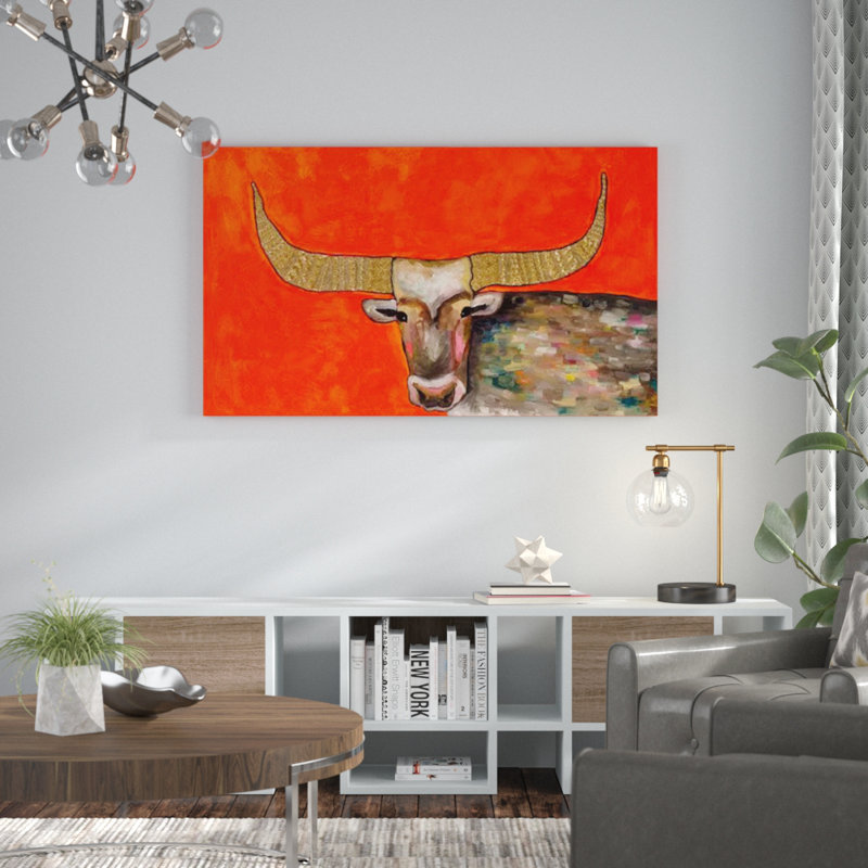 Gracie Oaks " Golden Bull " by Eli Halpin on Canvas & Reviews | Wayfair