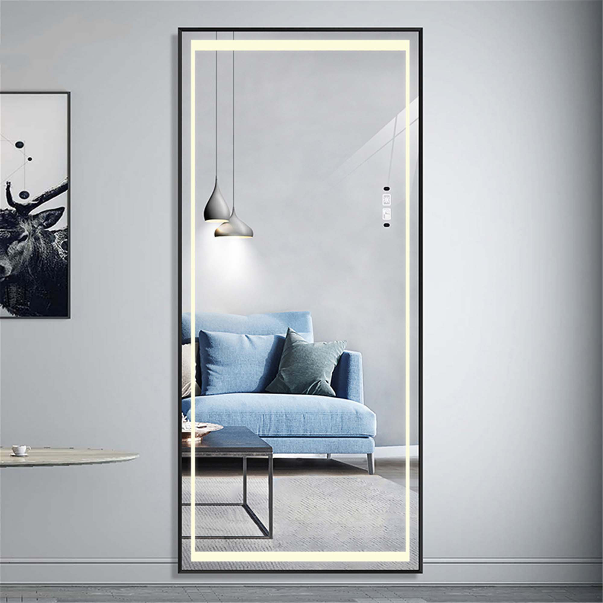 Ivy Bronx Klayre Aluminium Rectangle Floor Mirror | Wayfair