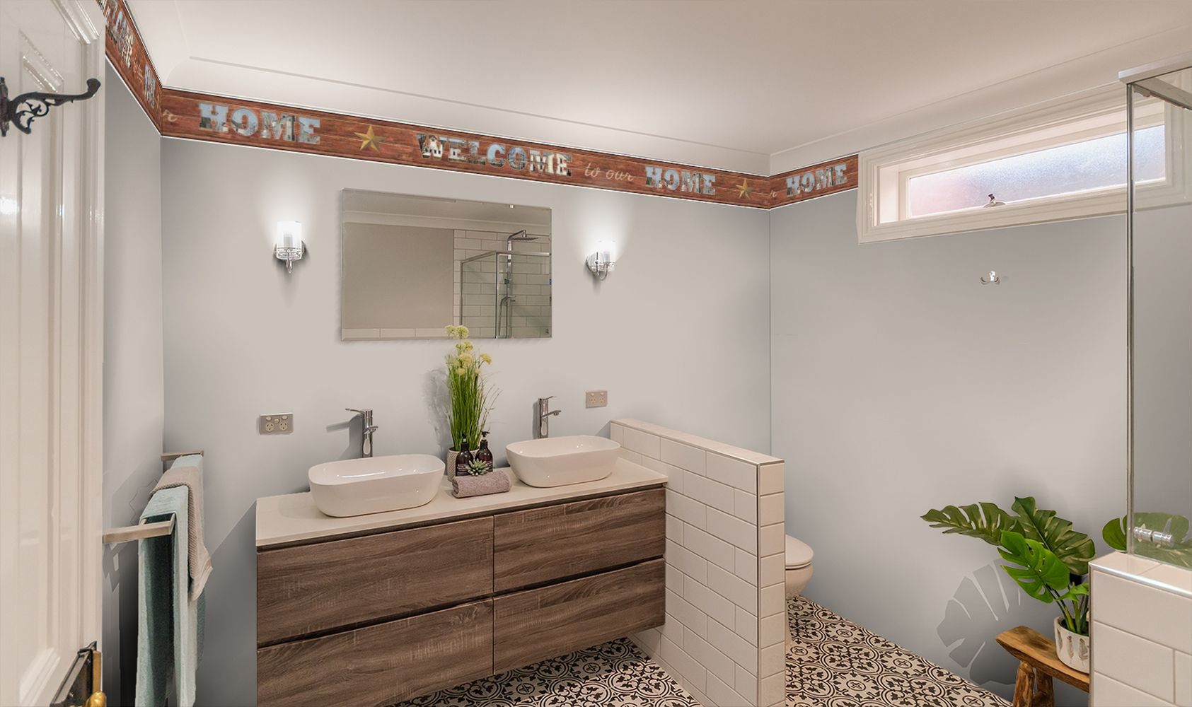 August Grove® Alaister Country Keepsakes Welcome to Our Home 15' L x 6 ...