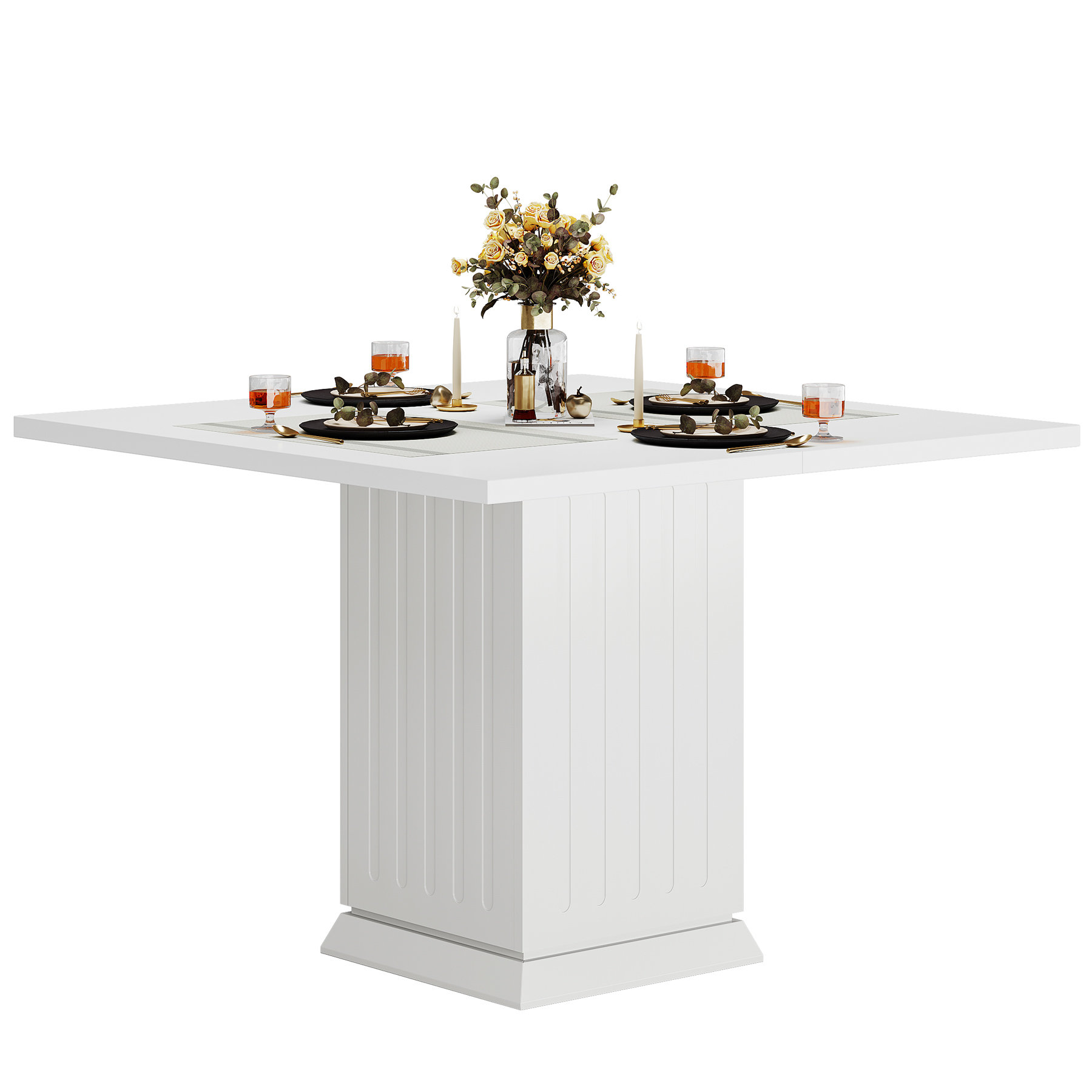 Ebern Designs Modern Square Dining Table For Kitchen Dining Room | Wayfair