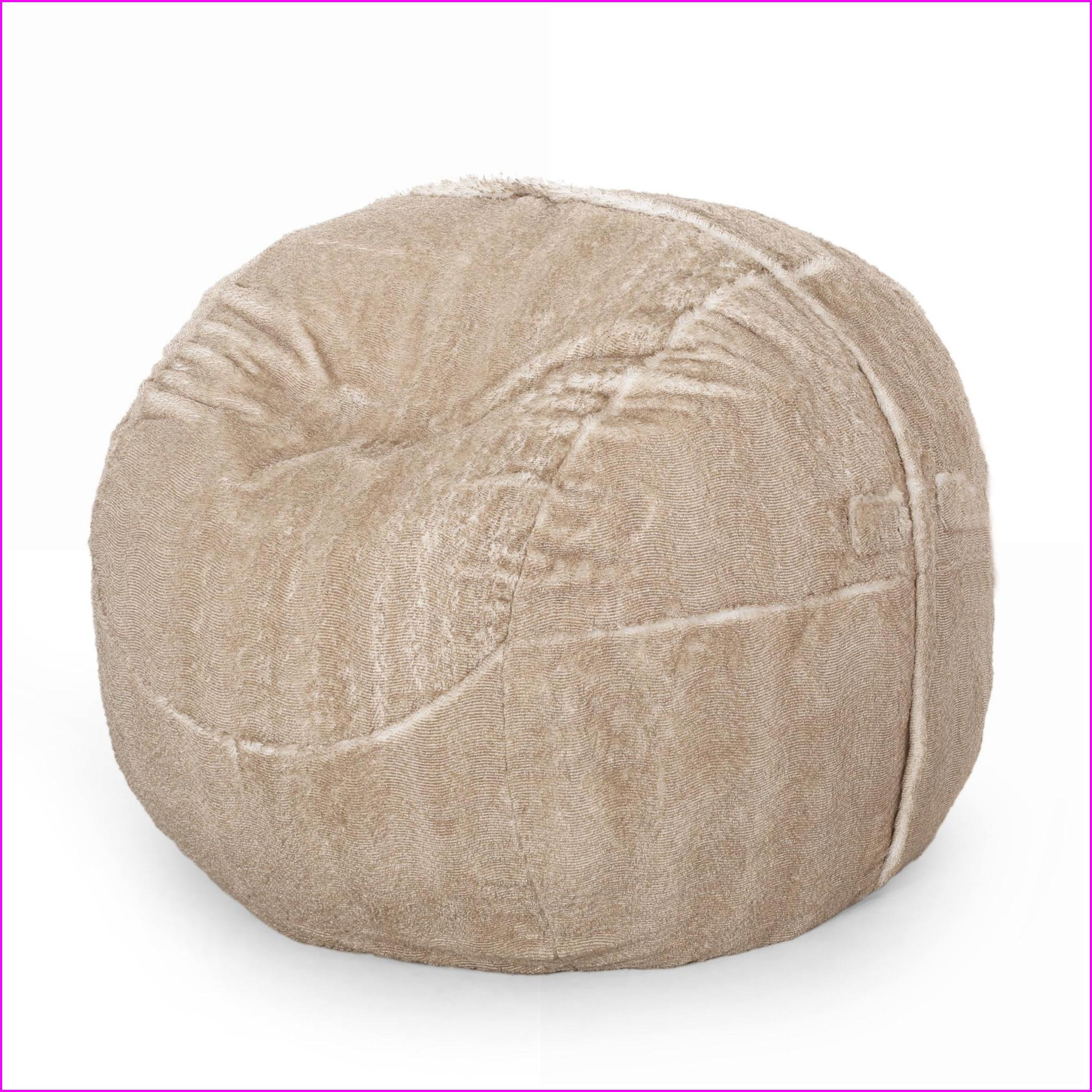 Hokku Designs Vida 5-Foot Faux Fur Bean Bag Chair for Adults | Round ...