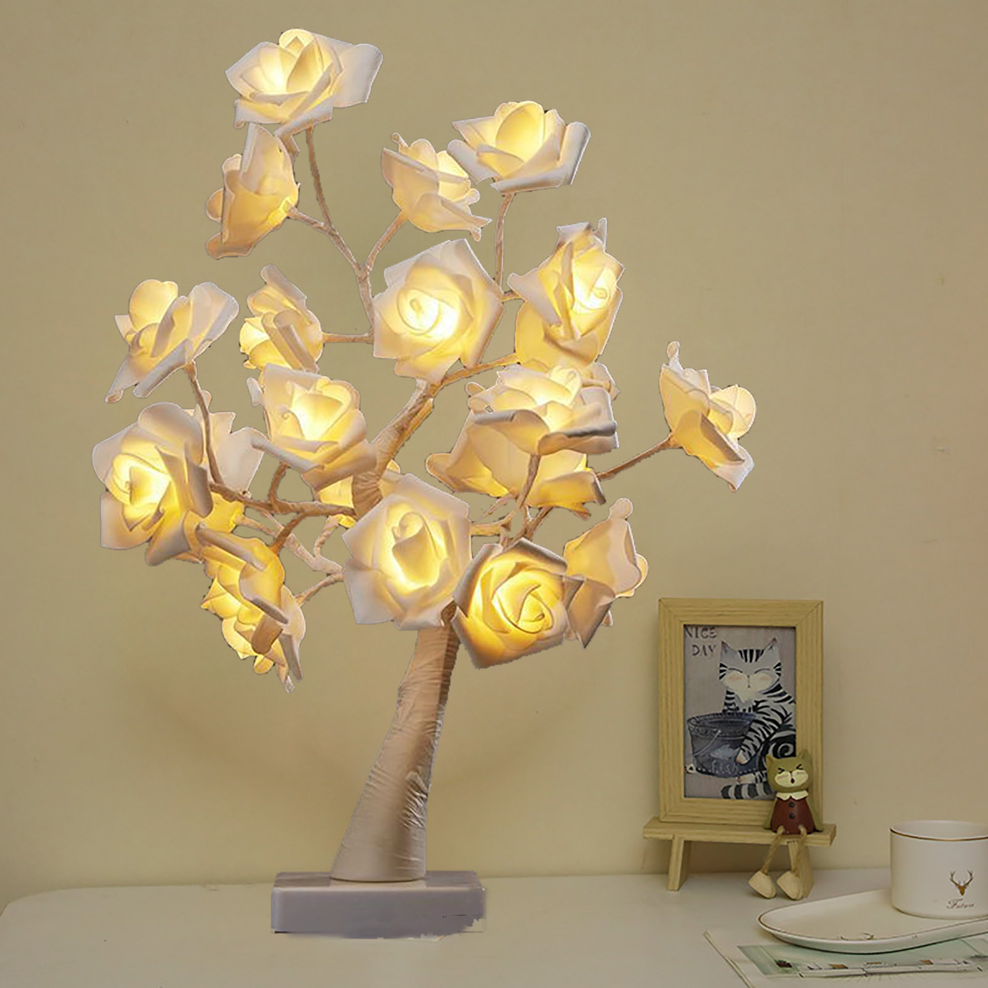 HOSSEJOY LED Rose Tree Night Light - Wayfair Canada