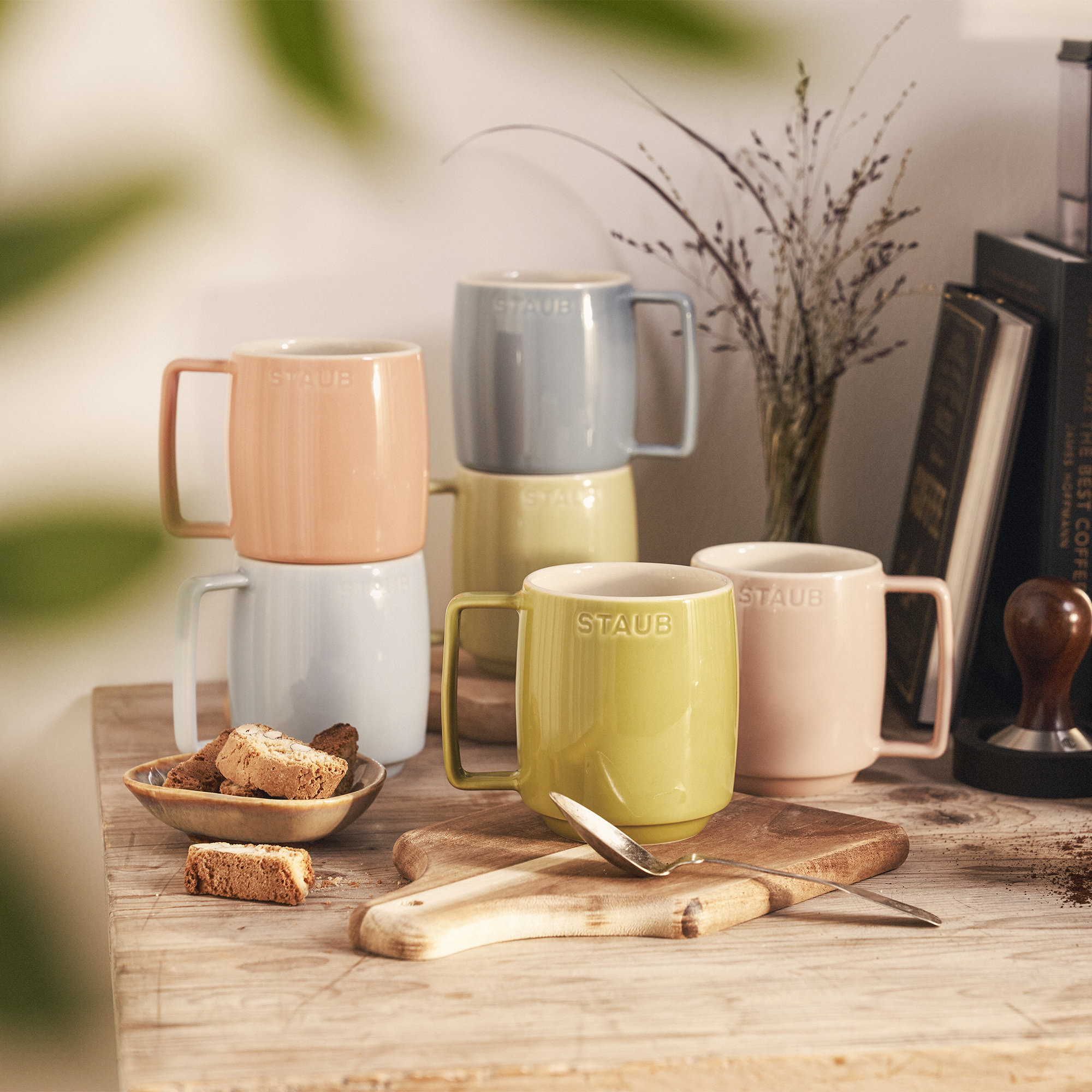 Staub Ceramic Dinnerware 6-Pc 12 Oz. Mug Set - Macaron Pastels | Wayfair