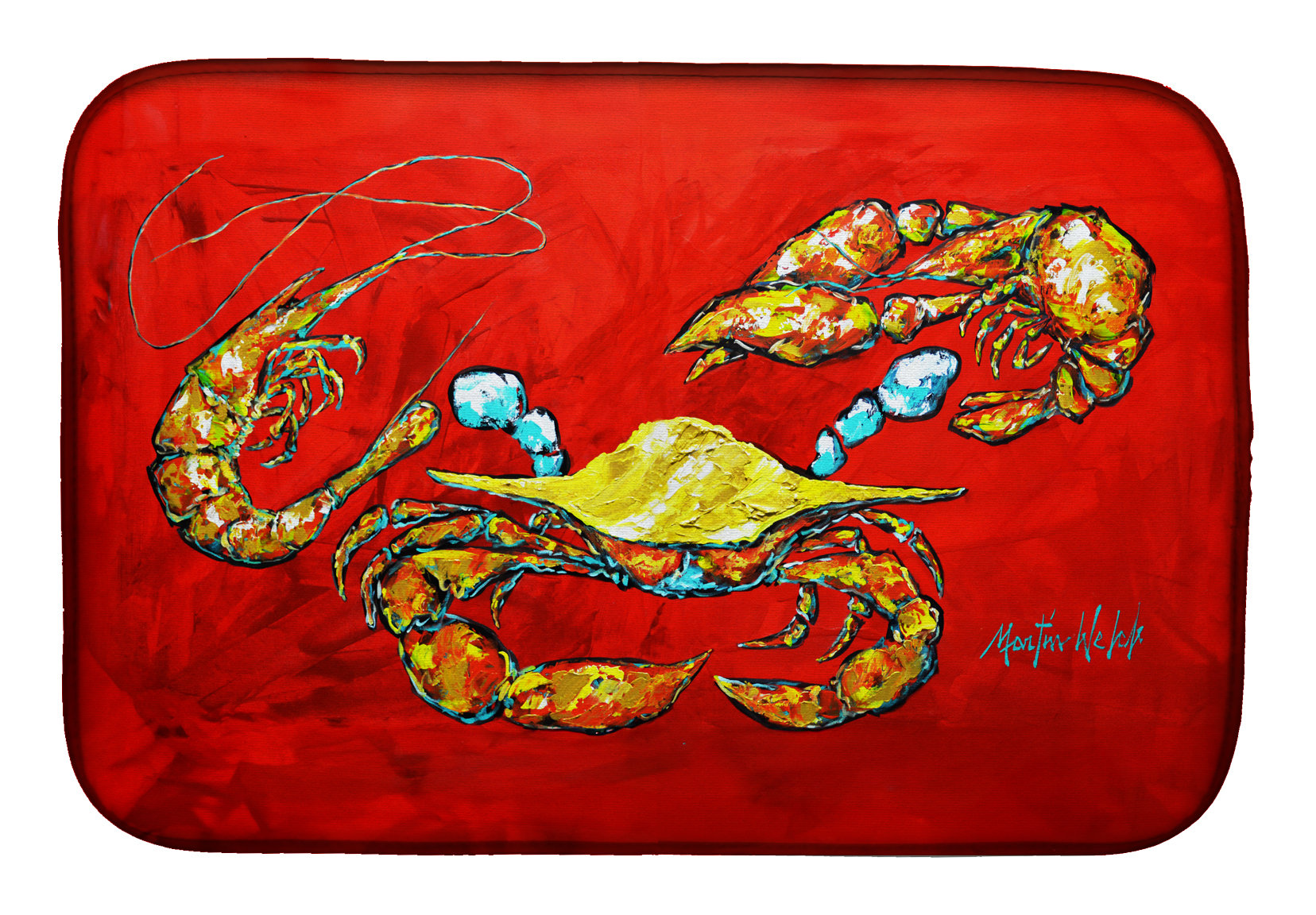 Caroline's Treasures Martin Welch New Artwork Drying Mat | Wayfair