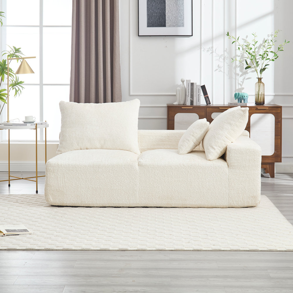 Latitude Run® Exquisite Chenille Fabric Two-Person Sofa with Flexible ...