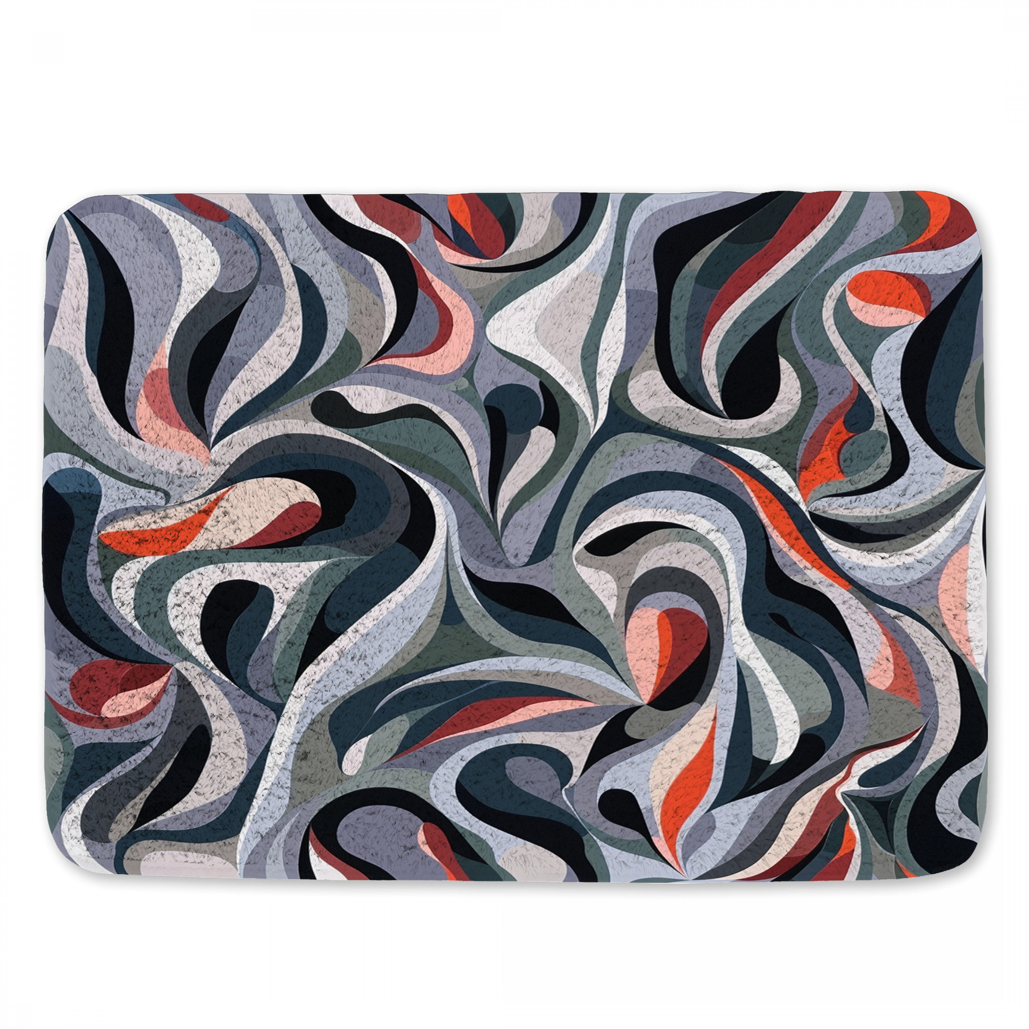 Ivy Bronx Abstract Swirls Bath Mat Abstract Bathroom Decor Modern | Wayfair