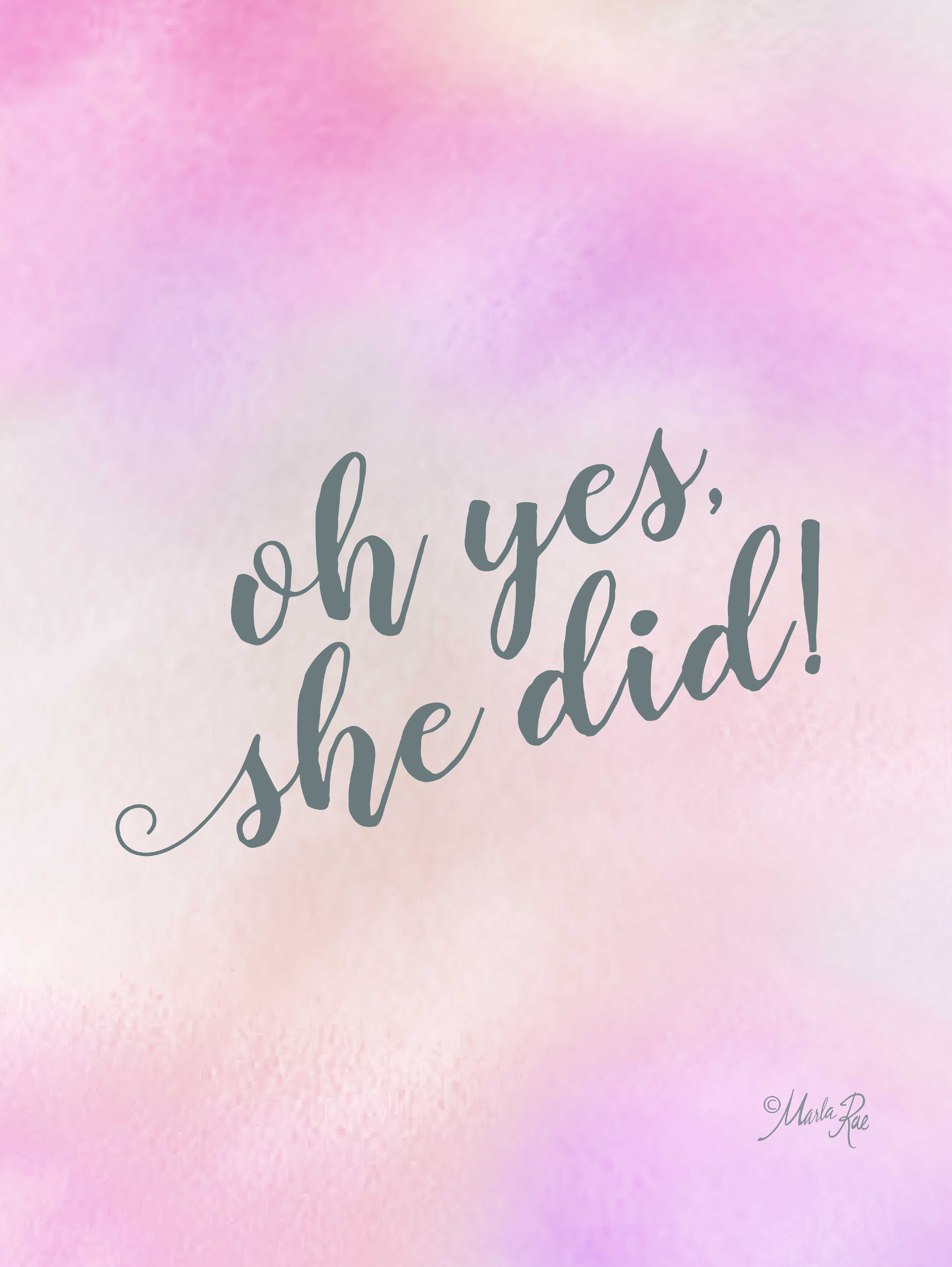 Hokku Designs Oh Yes, She Did! by Marla Rae - Wrapped Canvas Print ...